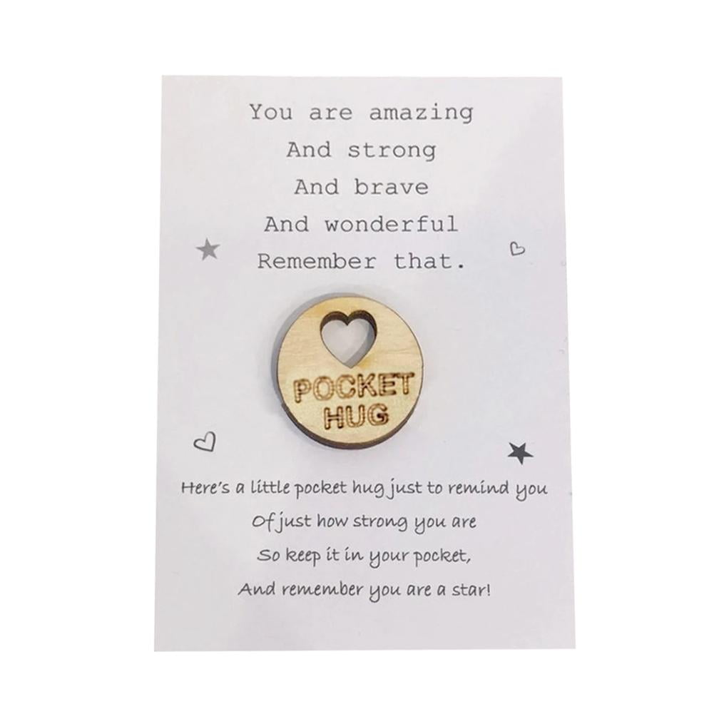 Little Pocket Hug Token, Pocket Hug wood engraved love giftxpusus thank ...