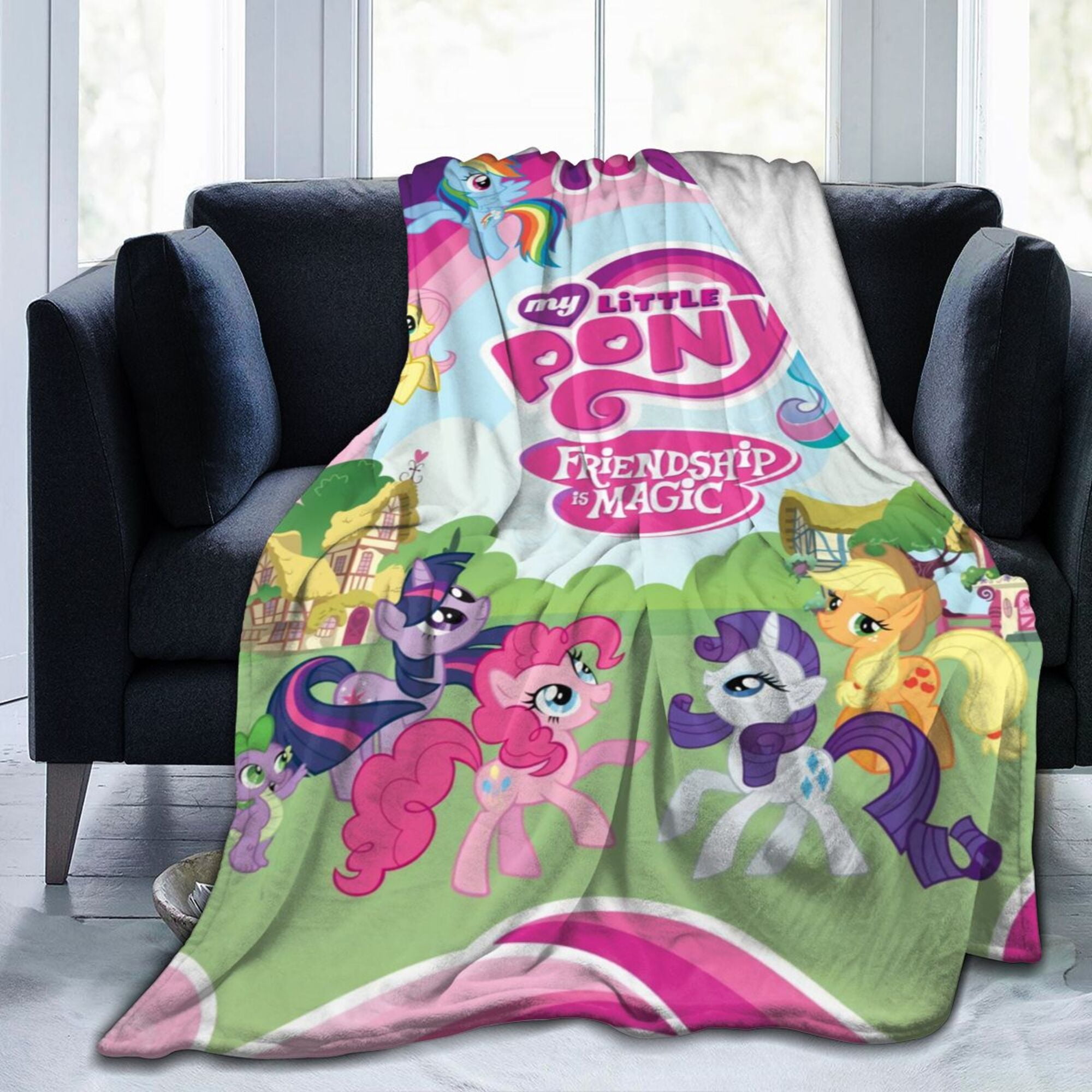 My Little Pony Cartoon Blanket, Soft and Cozy Plush Flannel All Season ...