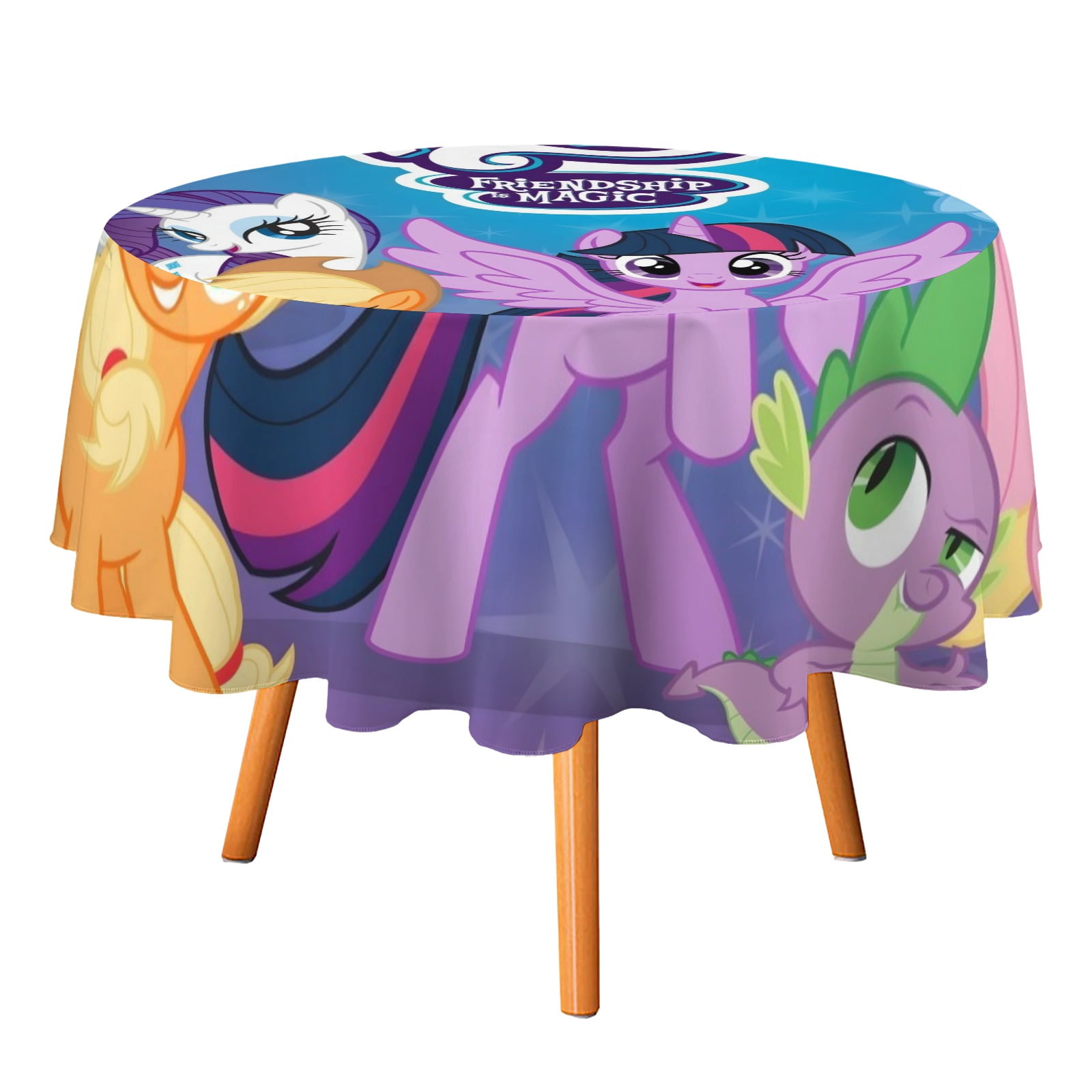 My Little Pony Friendship Is Magic-Theme Round tablecloth has an iconic ...