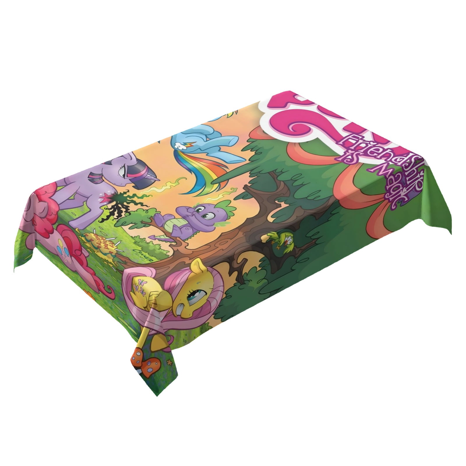 My Little Pony Friendship Is Magic-theme square tablecloth has an ...
