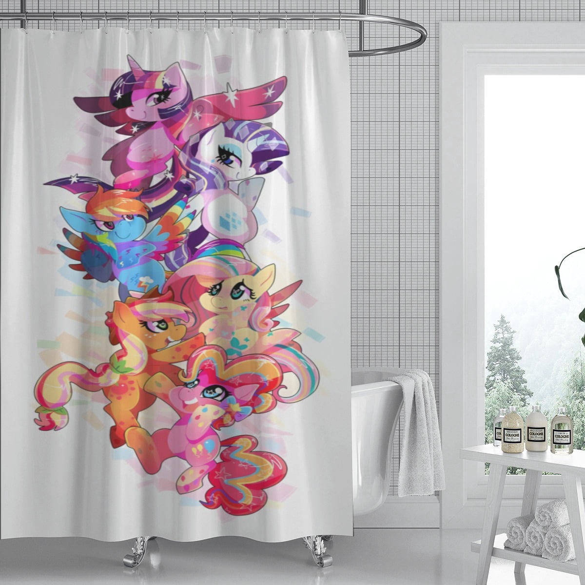 My Little Pony shower curtain showcases an iconic print, is waterproof ...