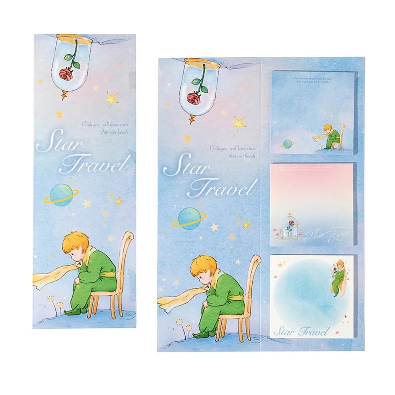 Little Prince Memo Pad Fox Rose Note Book Stickers Cute Student Notepad ...