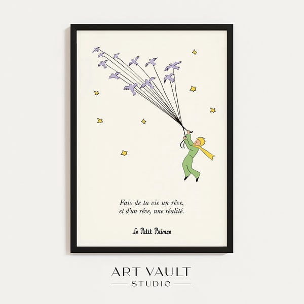 Little Prince Poster French Little Prince Wall Art Nursery Print ...