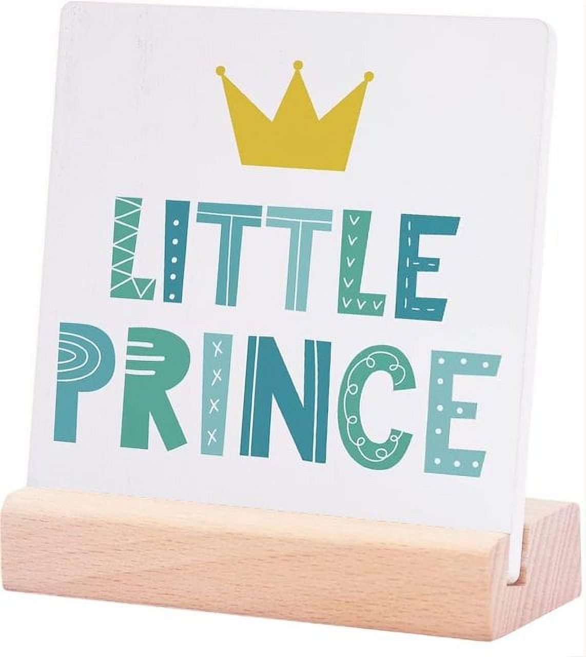 Little Prince Table Sign Plaque Royal Crown with Boy Tabletop Sign Desk ...