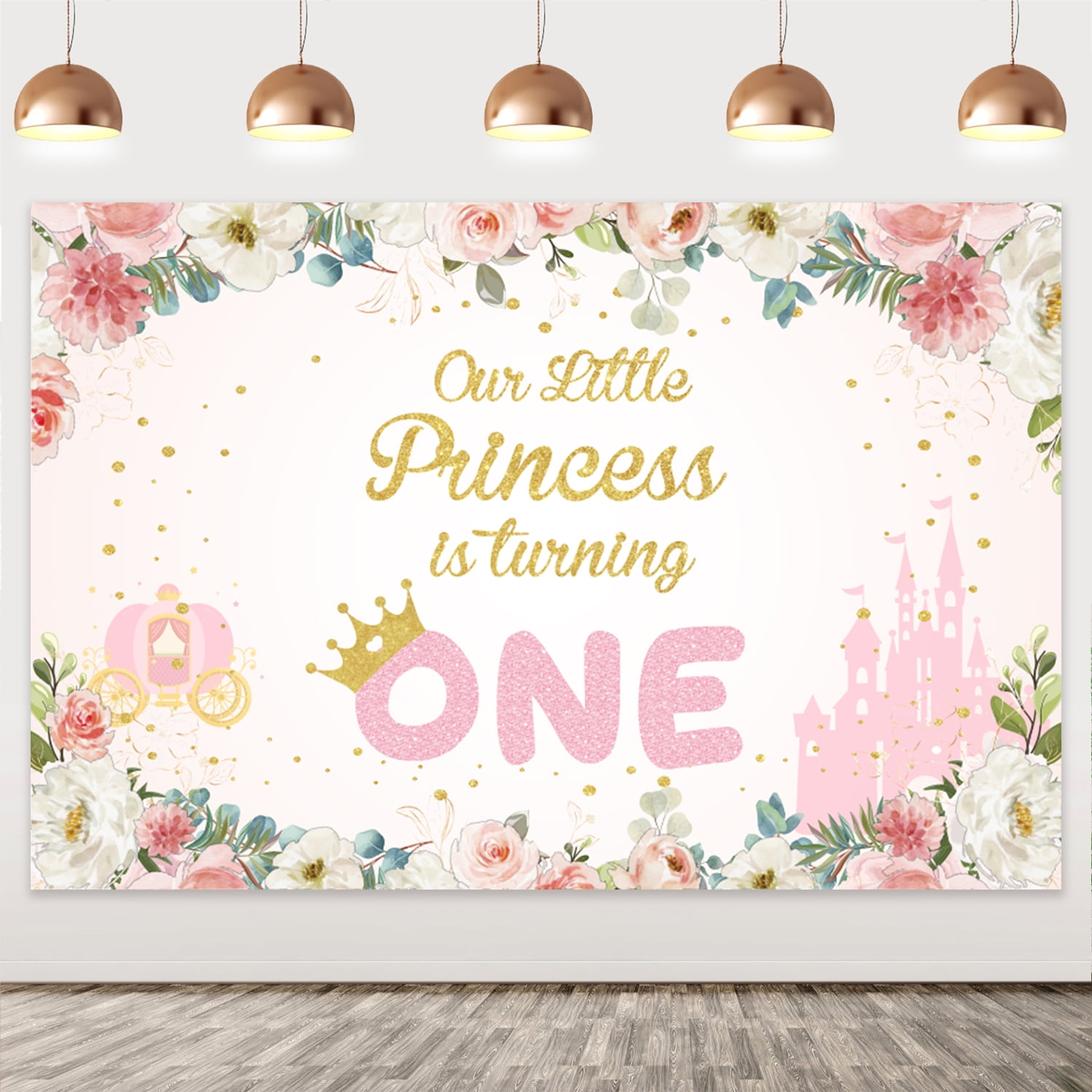 Little Princess 1st Birthday Decor for Girls with Happy Birthday ...