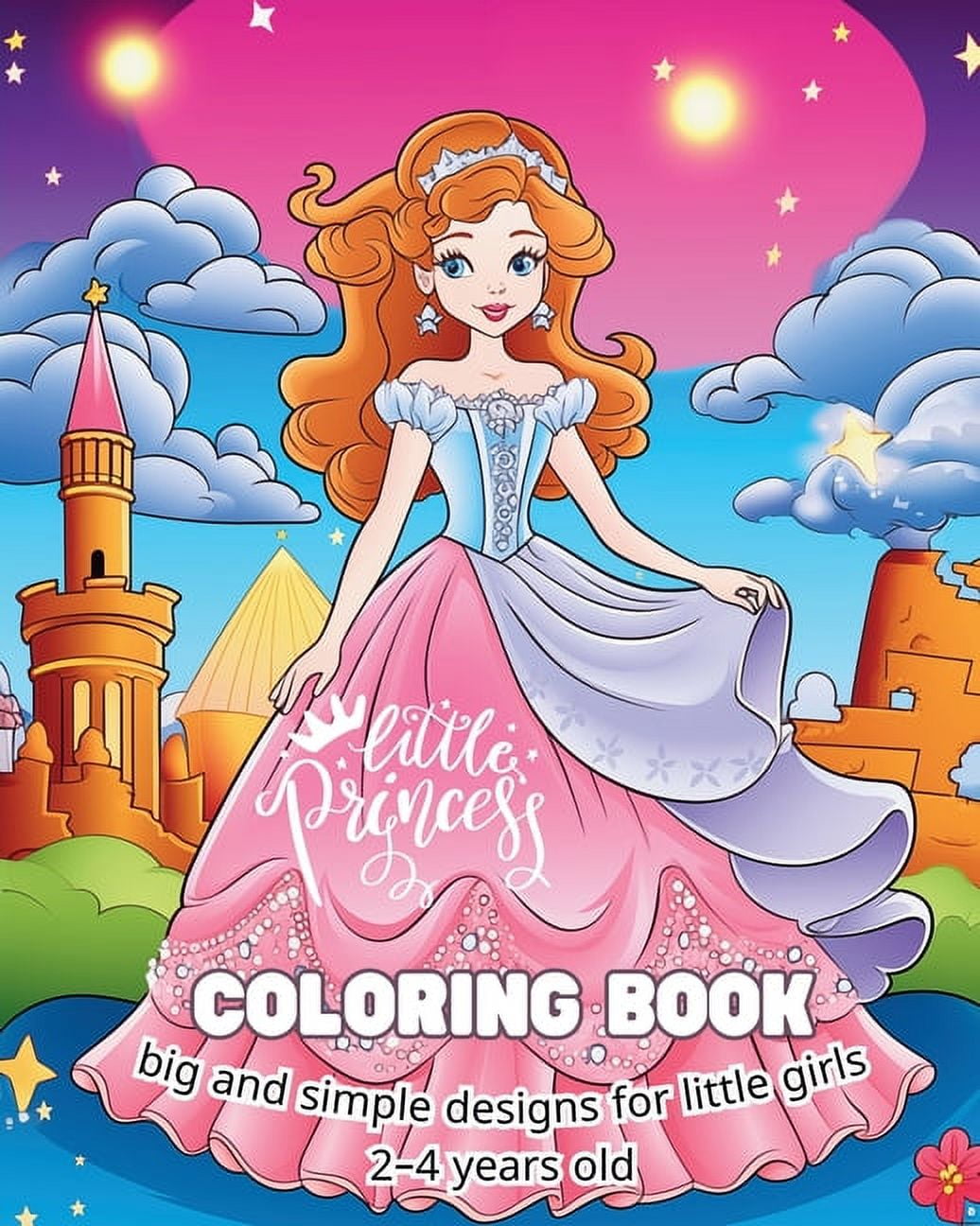 Little Princess COLORING BOOK big and simple designs for little girls ...