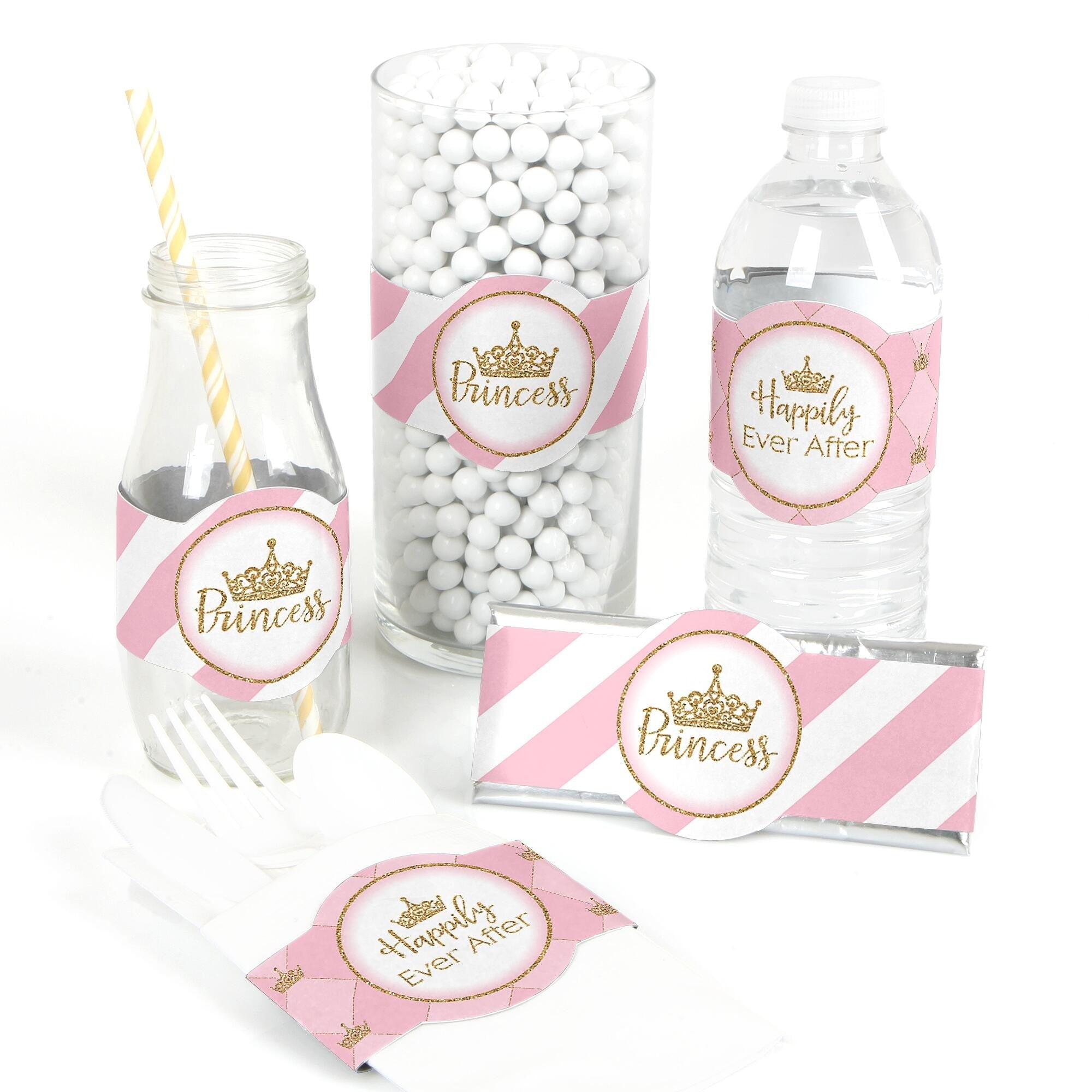 Big Dot of Happiness Little Princess Crown - DIY Party Supplies - Pink ...