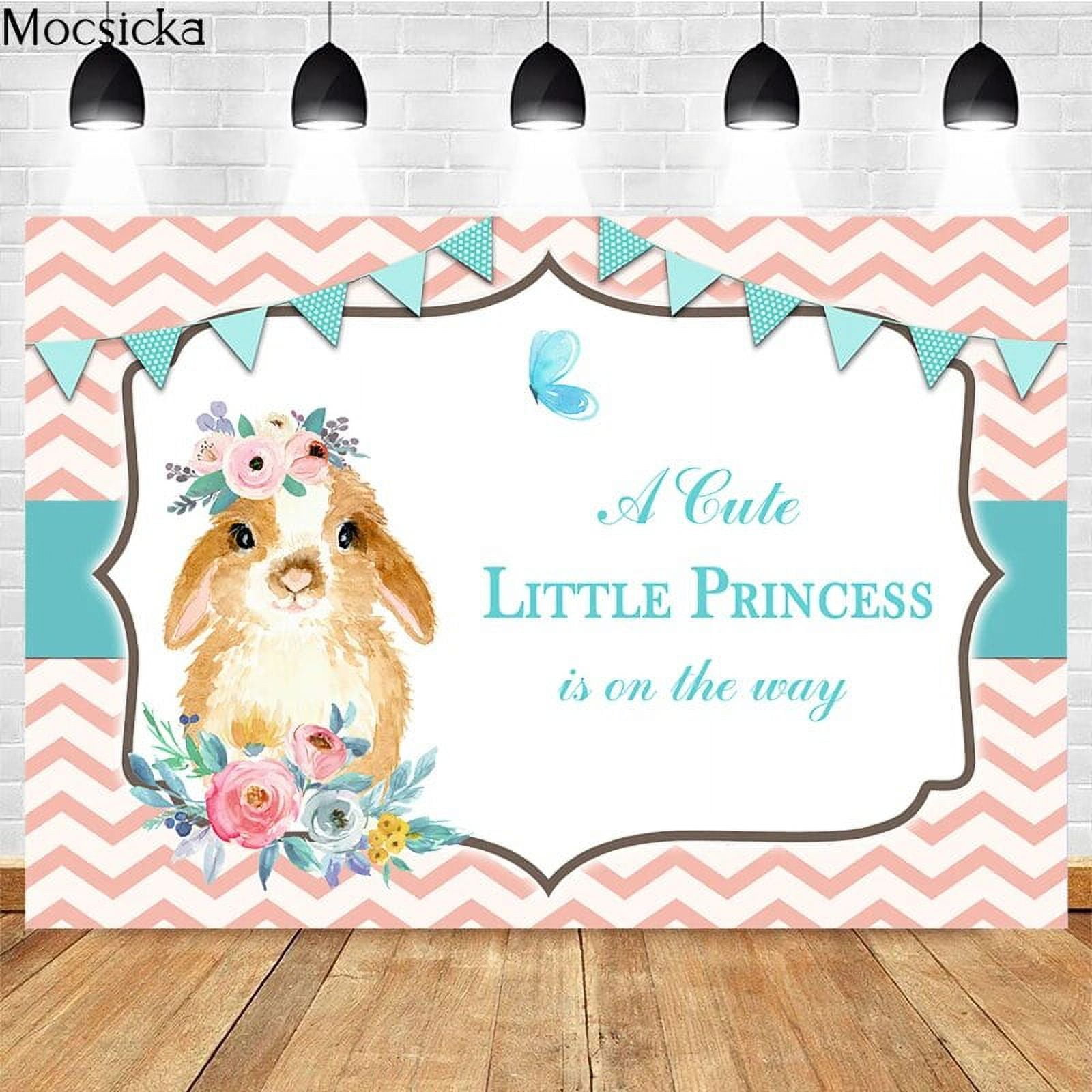 Little Princess Photography Background Bunny Flowers Decoration Baby ...