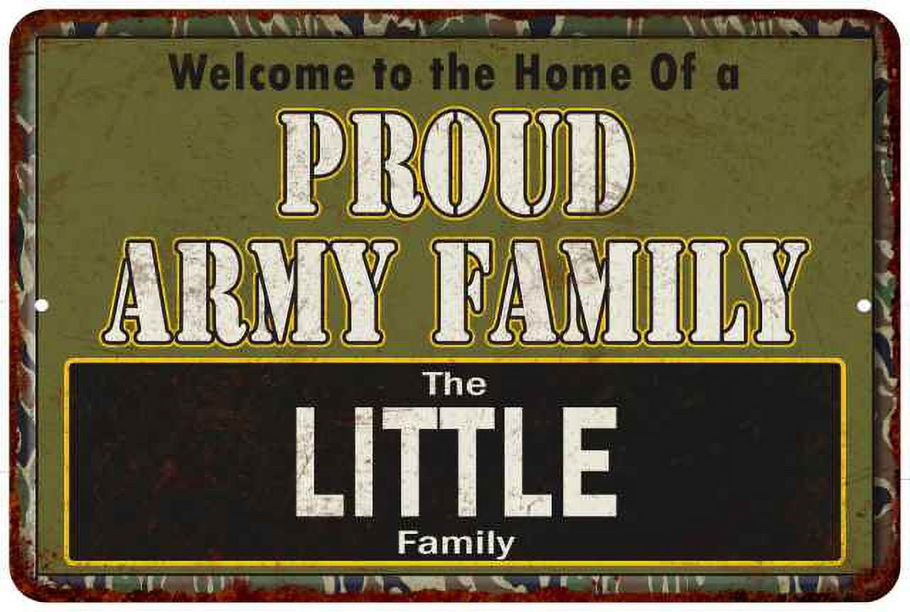 Little Proud Army Family Sign Gift 8x12 Metal Sign 108120023266 ...