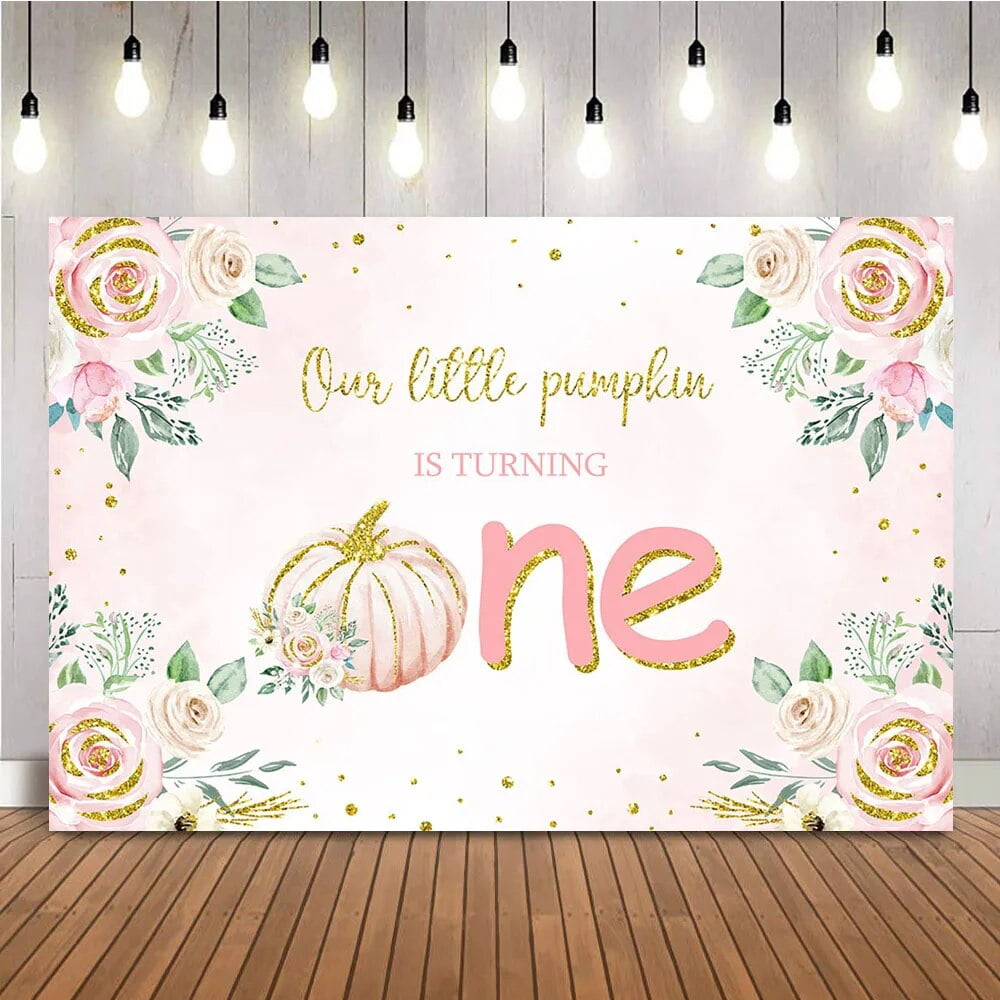 Little Pumpkin First Birthday Backdrop Fall Pumpkin 1st Birthday Party ...