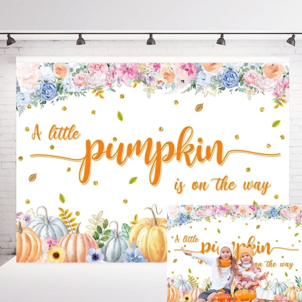 Little Pumpkin Theme Photography Background Fall A Little Pumpkin is On ...