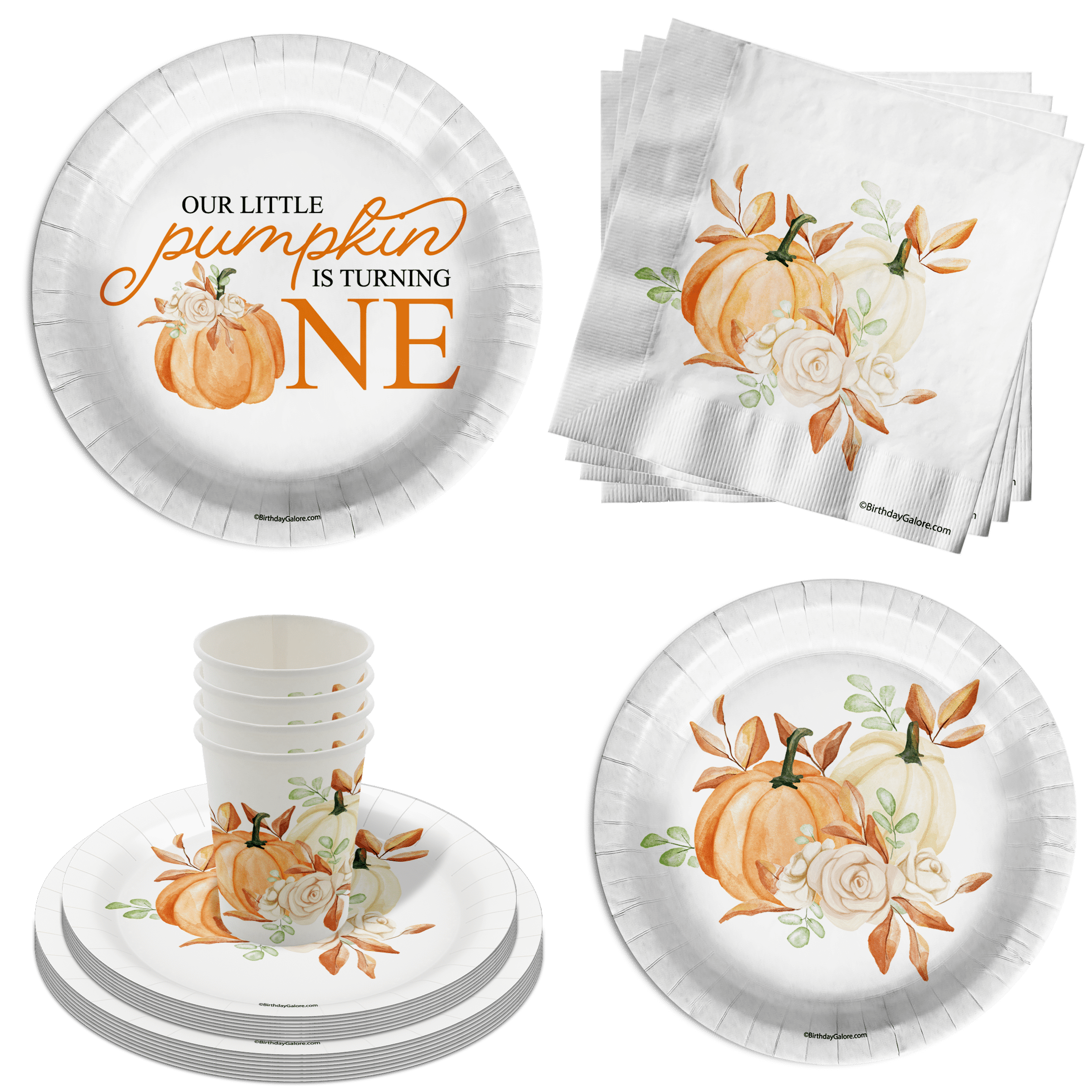 Our Little Pumpkin is Turning One 1st Birthday Party Supplies 64 Piece ...