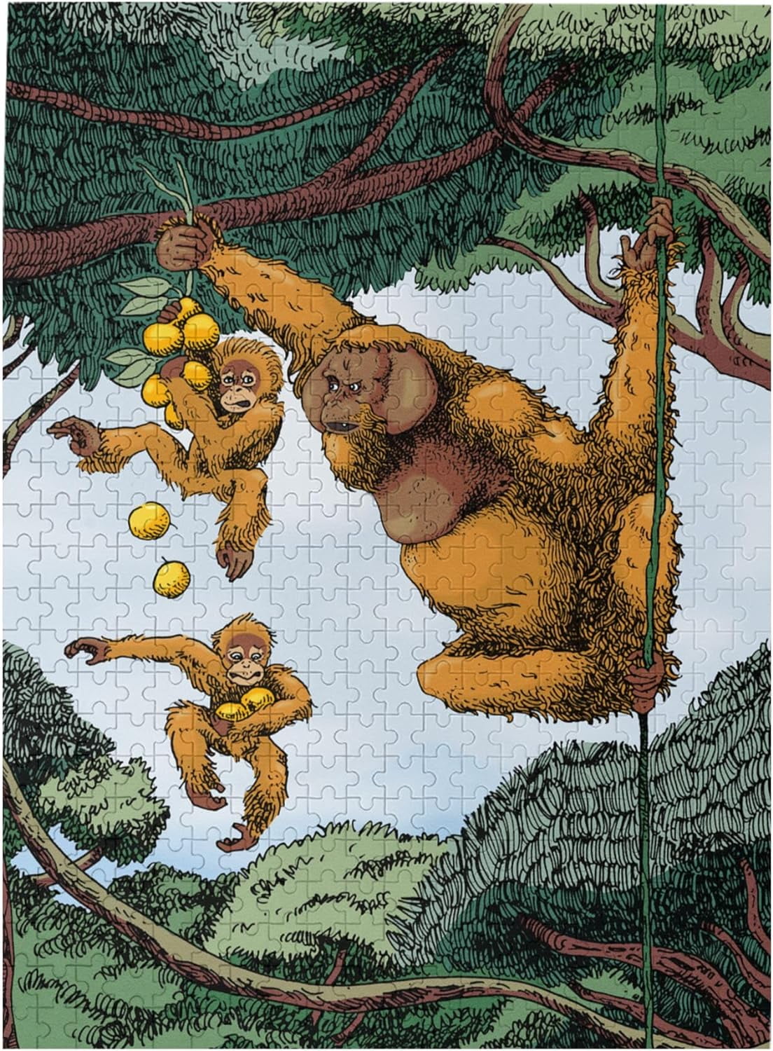 Little Rascal-Orangutan Wooden Puzzle for Adults 500 Piece Jigsaw ...