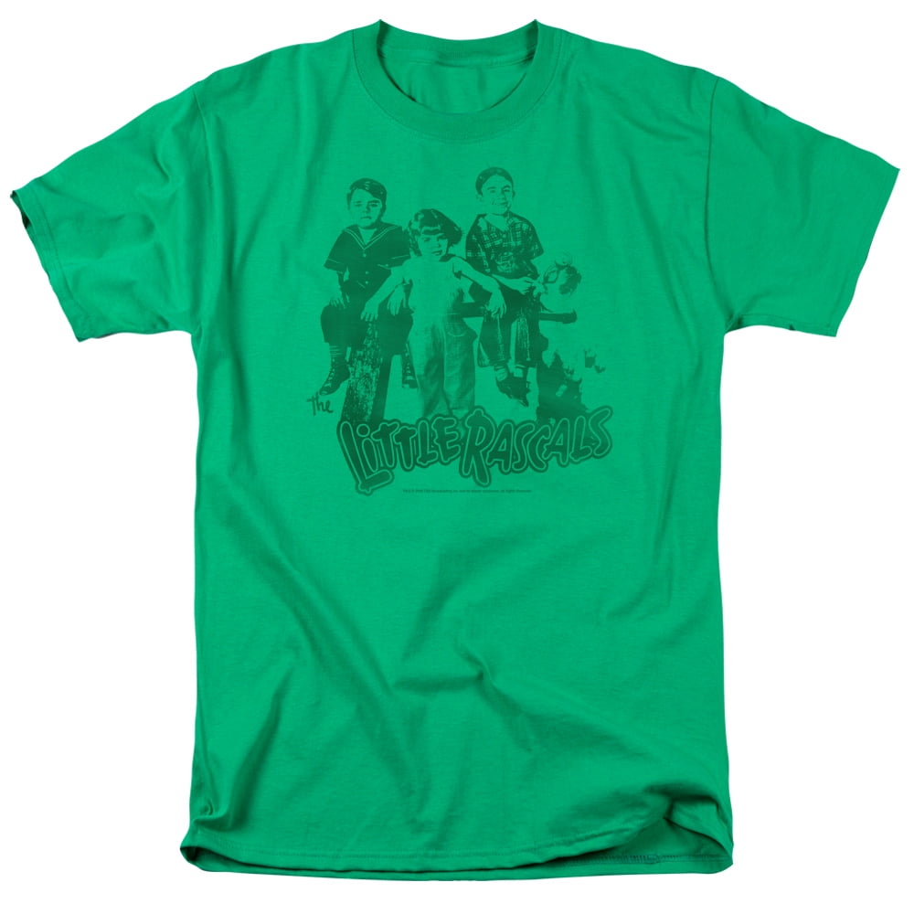 Little Rascals The Gang Adult 18/1 T-Shirt Kelly Green - Walmart.com
