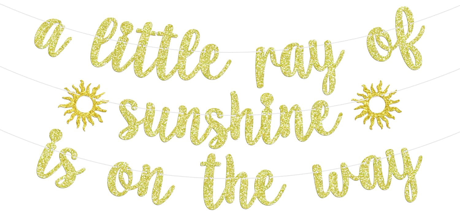 A Little Ray of Sunshine is on the Way Banner, Here Comes the Sun Baby ...