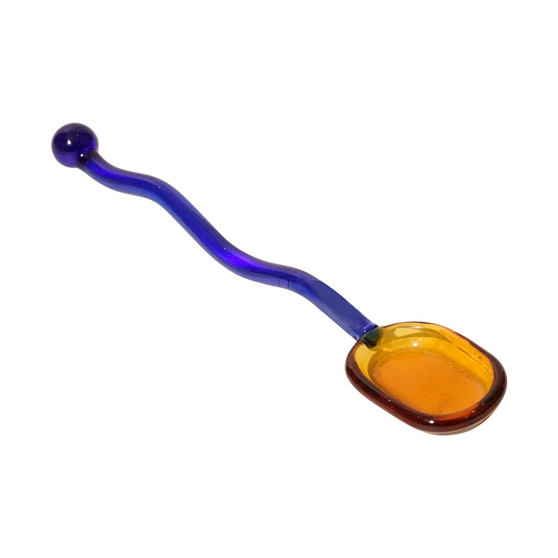 Little Red Book Glass Small Spoon Dessert Spoon Wave Rainbow Stitching ...