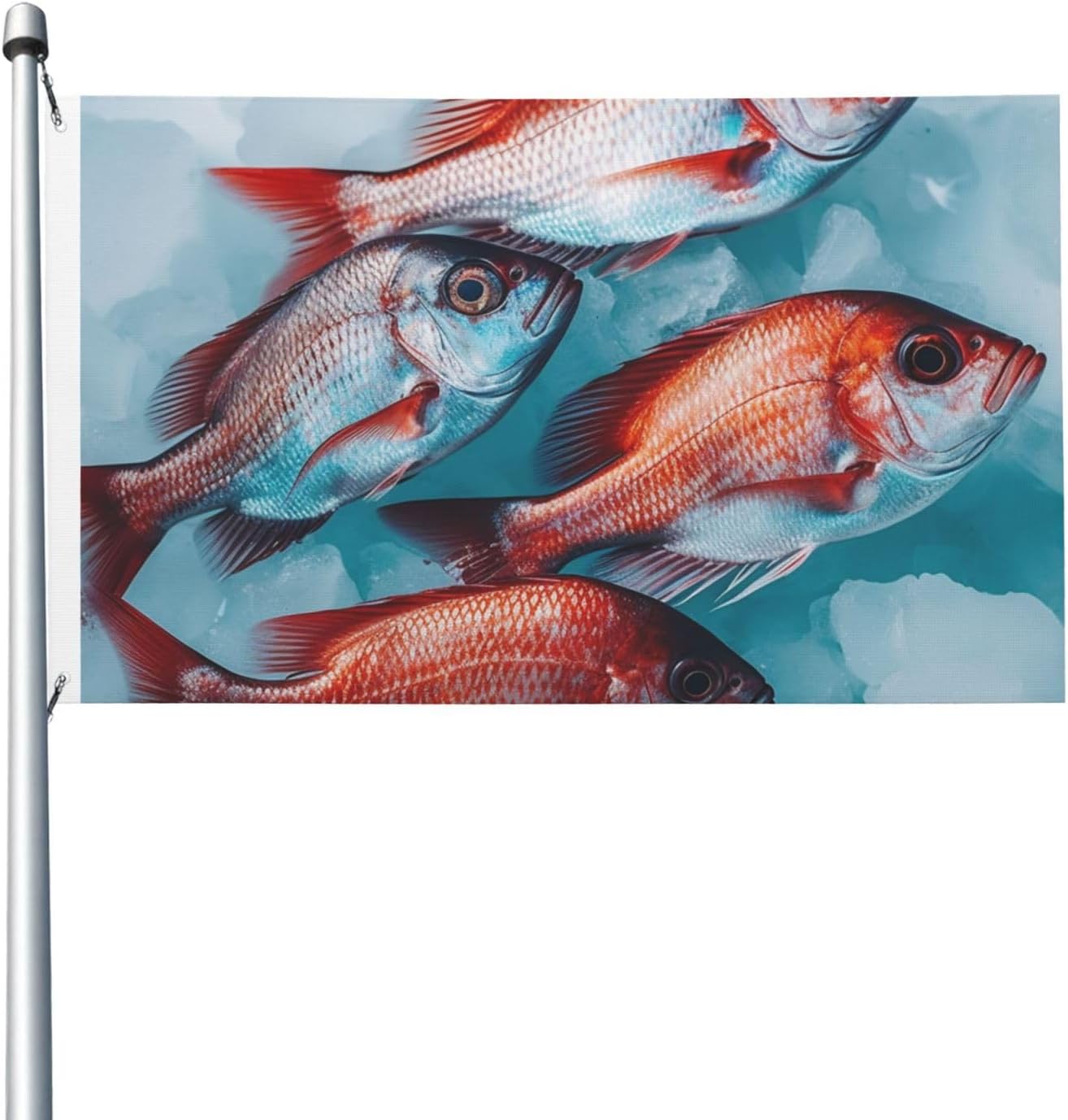 Little Red Fish Flag 2x3 ft Seasonal Garden Flags Double-sided Printing ...
