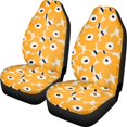 Little Red Flower Design Universal Car Front Seat Covers Heavy Duty Slip Resistant Vehicle Seat
