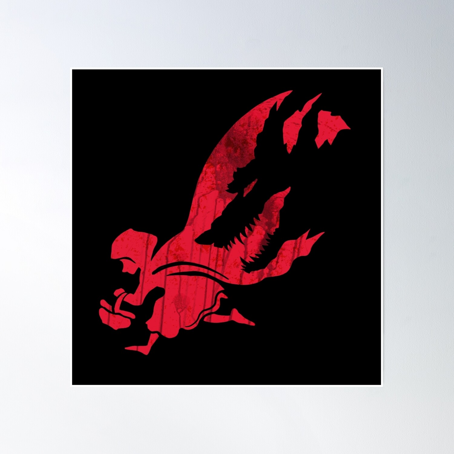 Little Red Poster Wall Art, Modern Wall Decor, 24x24 UNFRAMED - Walmart.com