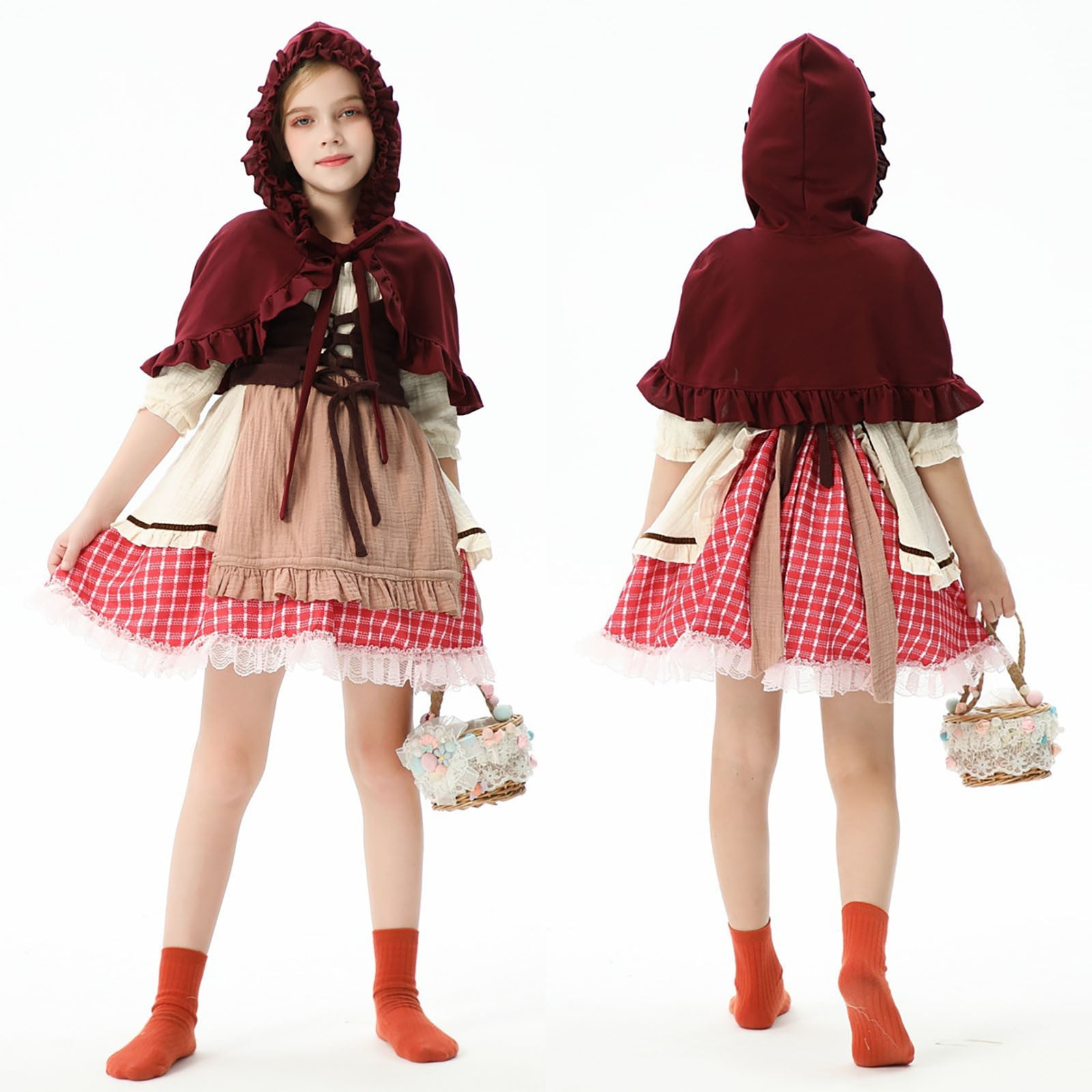Little Red Riding Hood Dress For Girls Kids Storybook Character Sewing ...