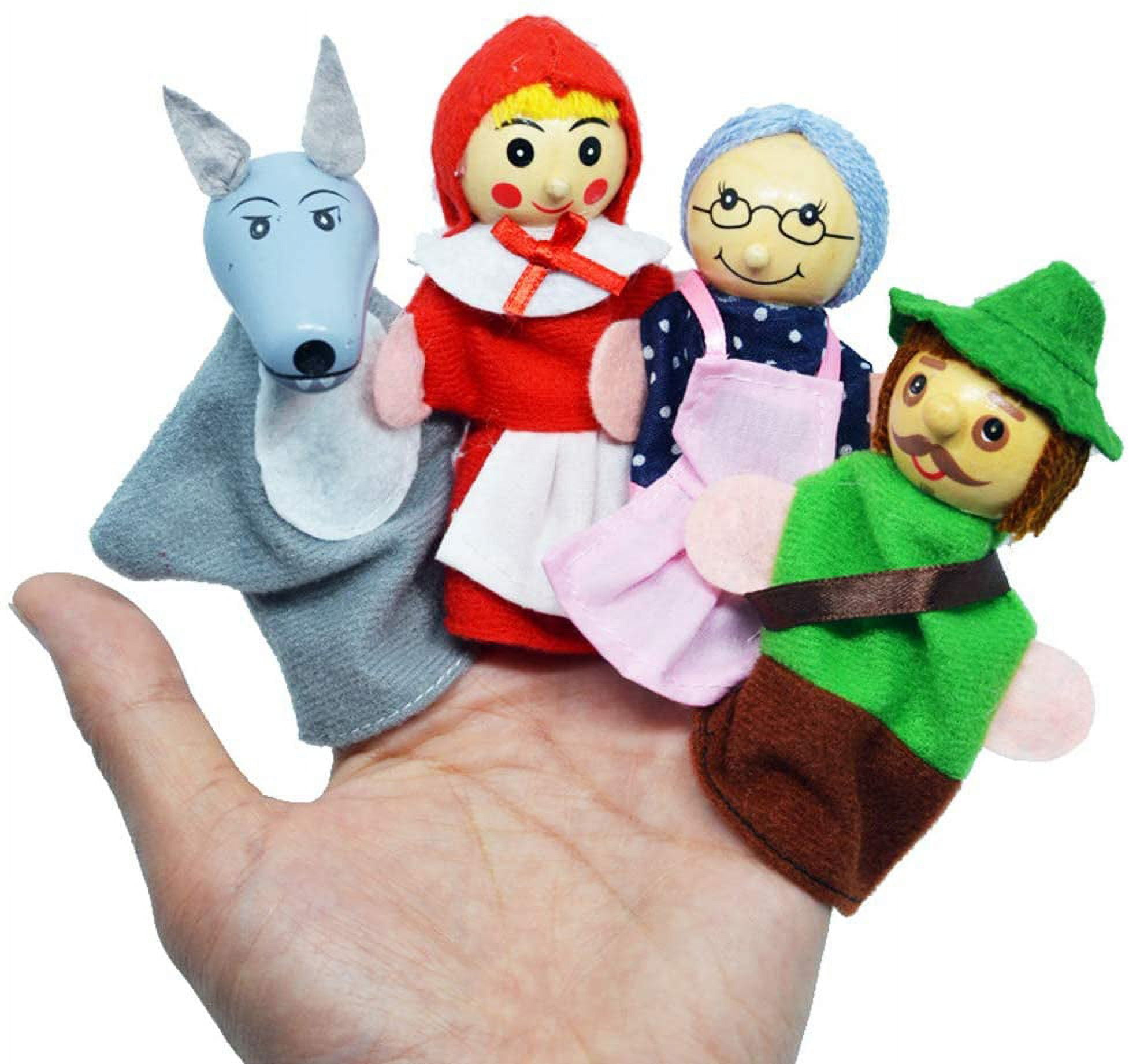 Little Red Riding Hood Finger Puppet Story Toy, Storytelling Theater ...
