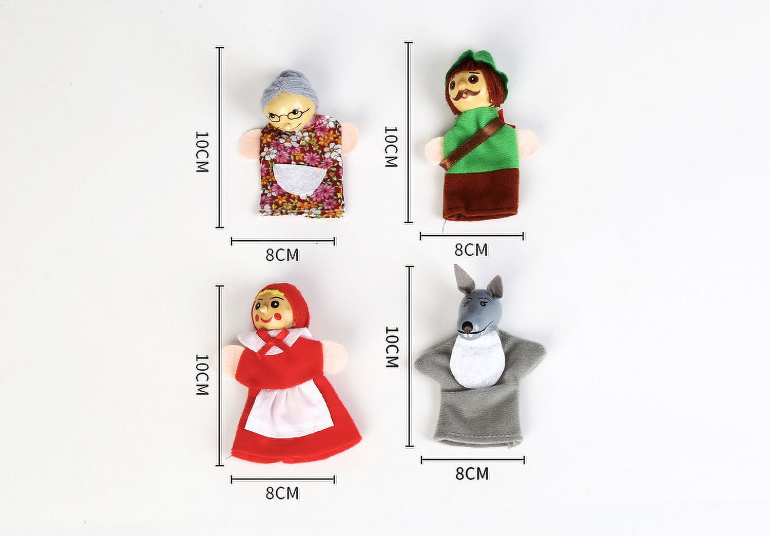 Little Red Riding Hood Finger Puppet Story Toy, Storytelling Theater ...