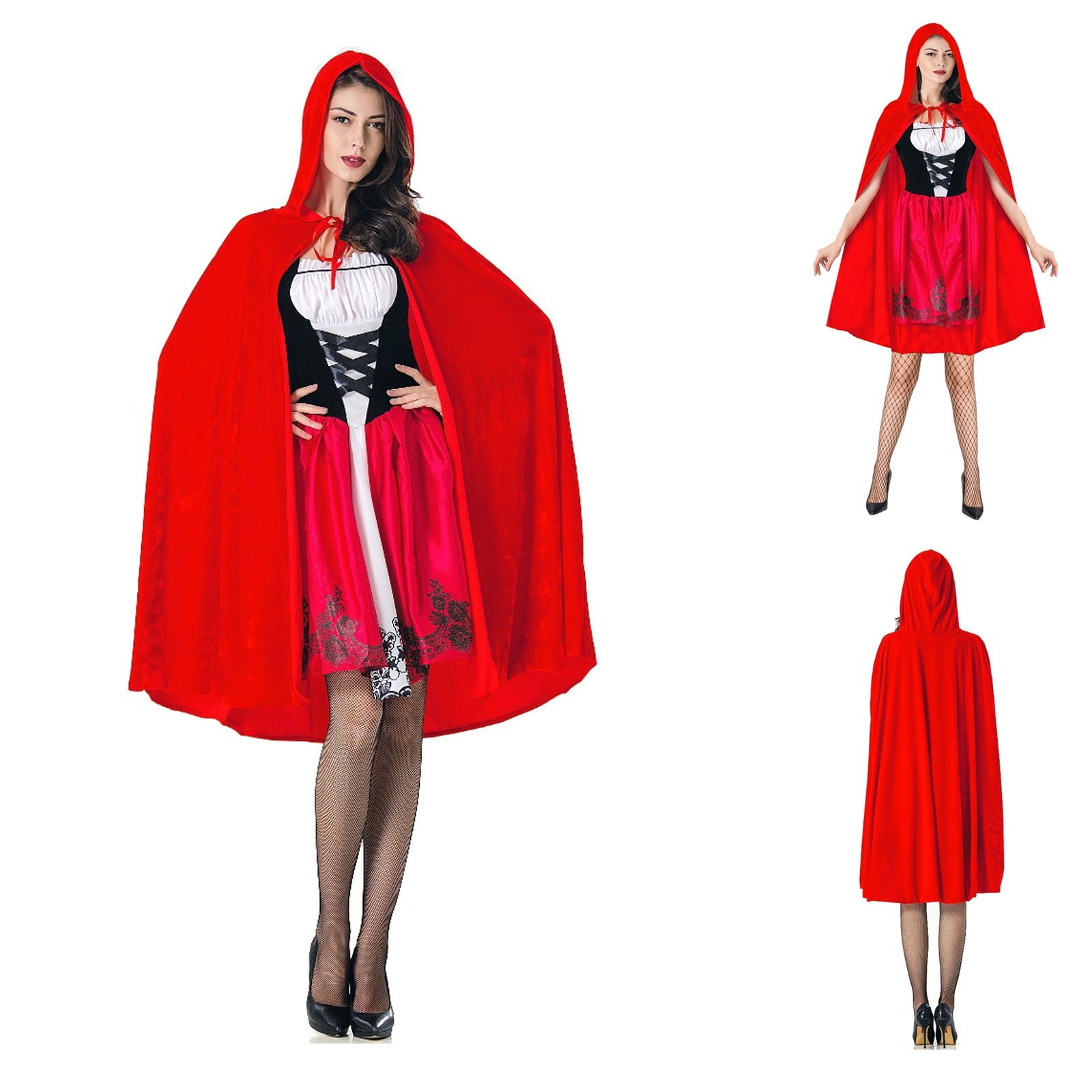 Little Red Riding Hood Halloween Dress Adult, Fairy Tale Little Red ...