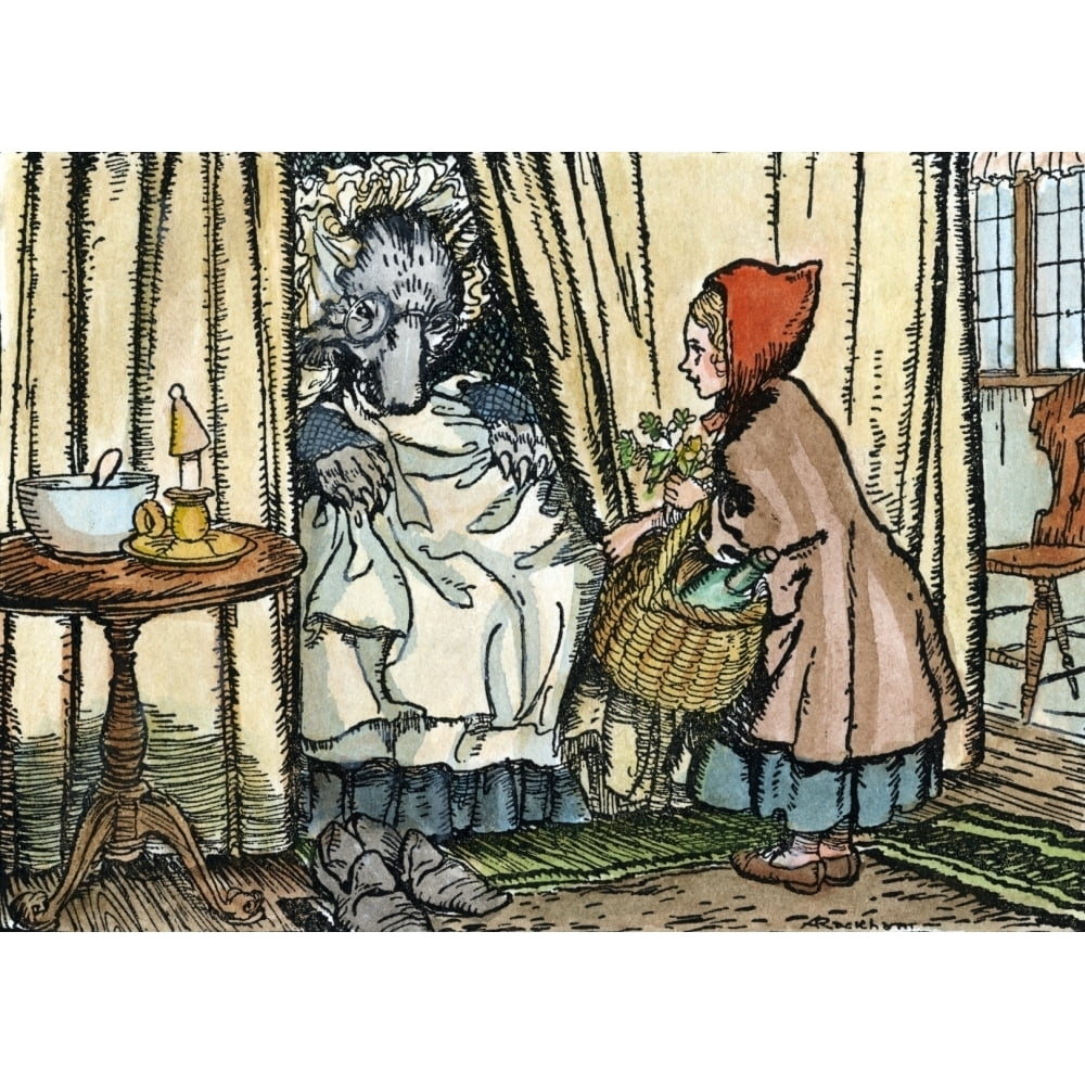 Little Red Riding Hood. Nlittle Red Riding Hood With The Wolf Disguised ...