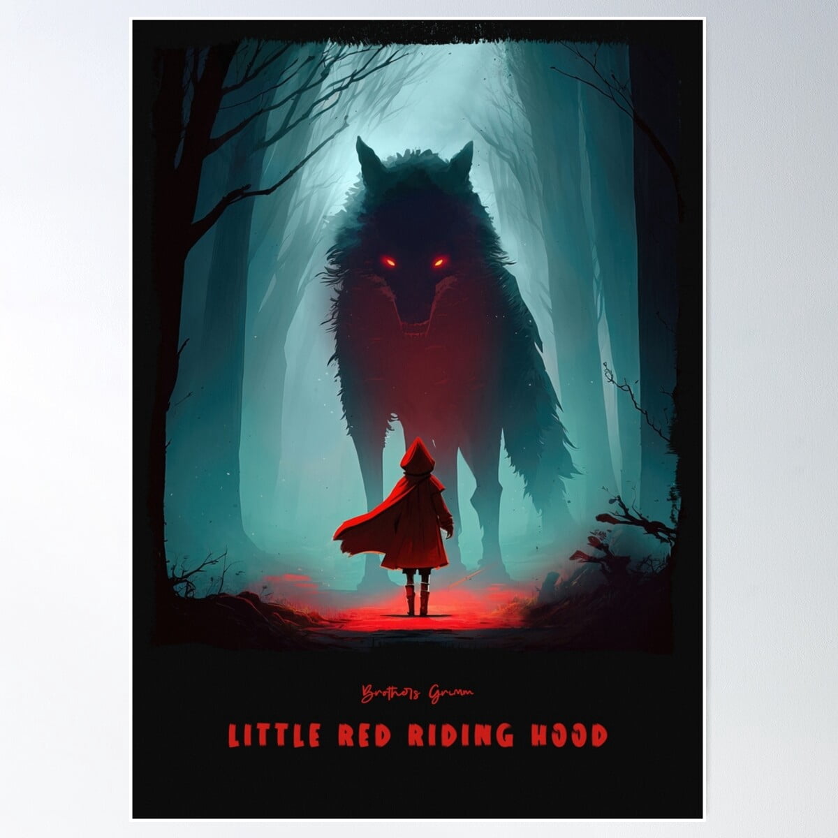 Little Red Riding Hood Poster Wall Art, Modern Wall Decor For Living ...