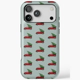 Little Red Truck Xmas Tree Art Case for iPhone 11 12 13 14 15 16 17 Pro ...