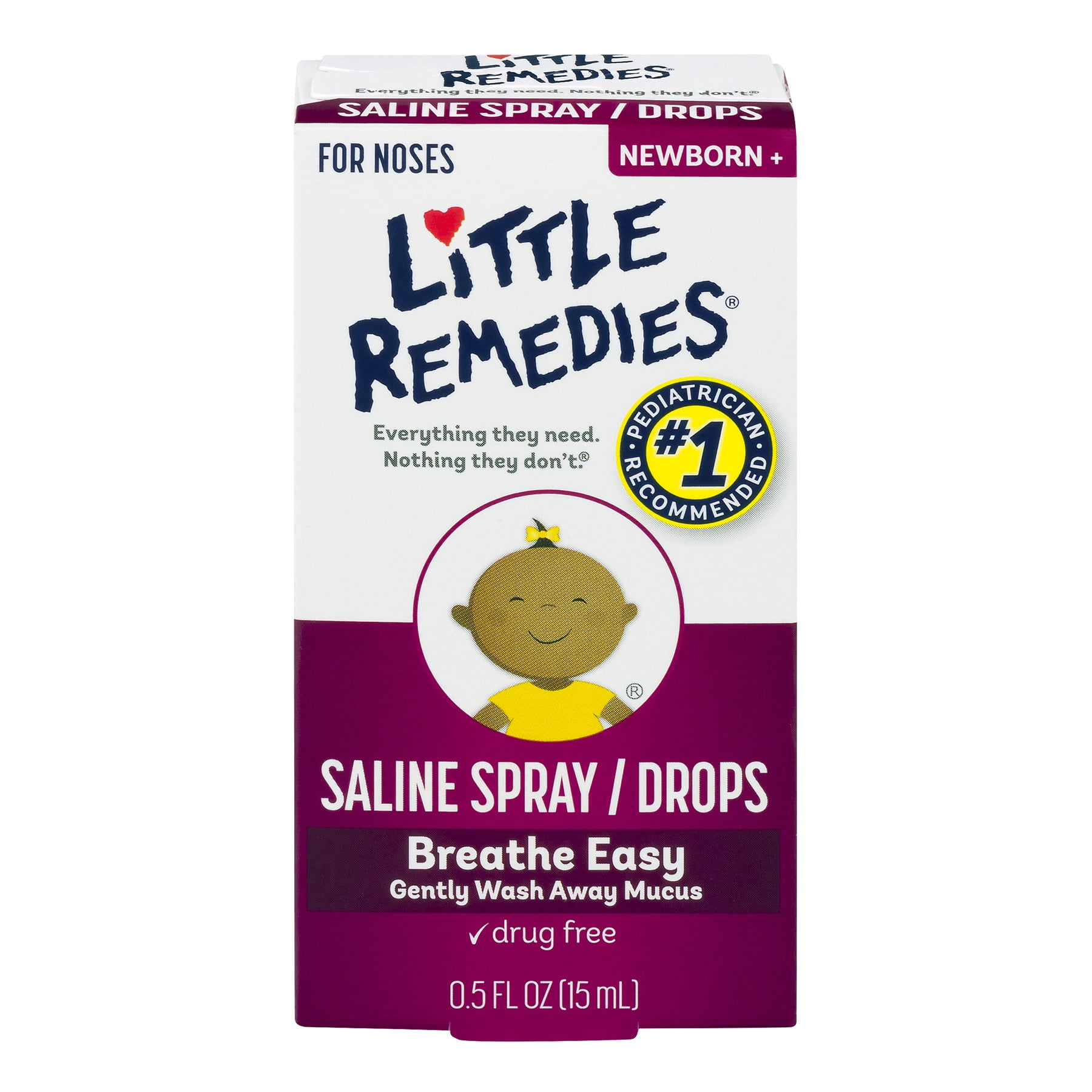 Little Remedies Little Noses Saline Spray/Drops, 0.5 fl oz - Walmart.com