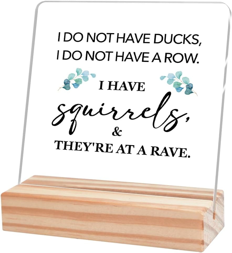 Little Reminders Desk Sign,Positive Sign Desk Decor,I Do not Have Ducks ...