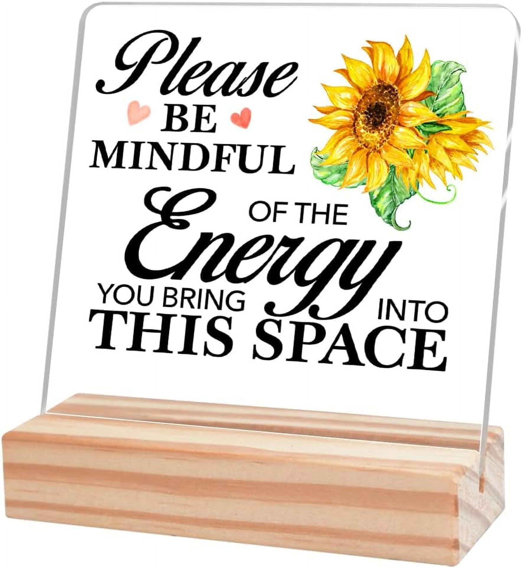Little Reminders Desk Sign,Positive Sign Desk Decor,Please Be Mindful ...