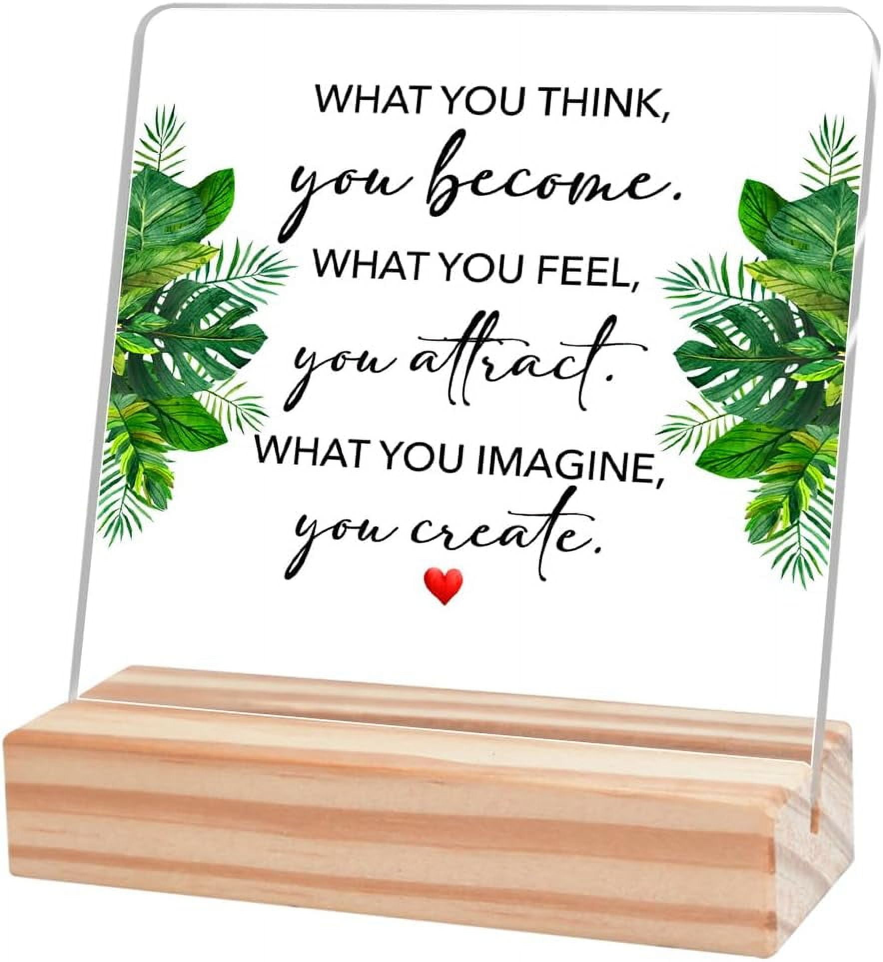 Little Reminders Desk Sign,Positive Sign Desk Decor,What You Think You ...