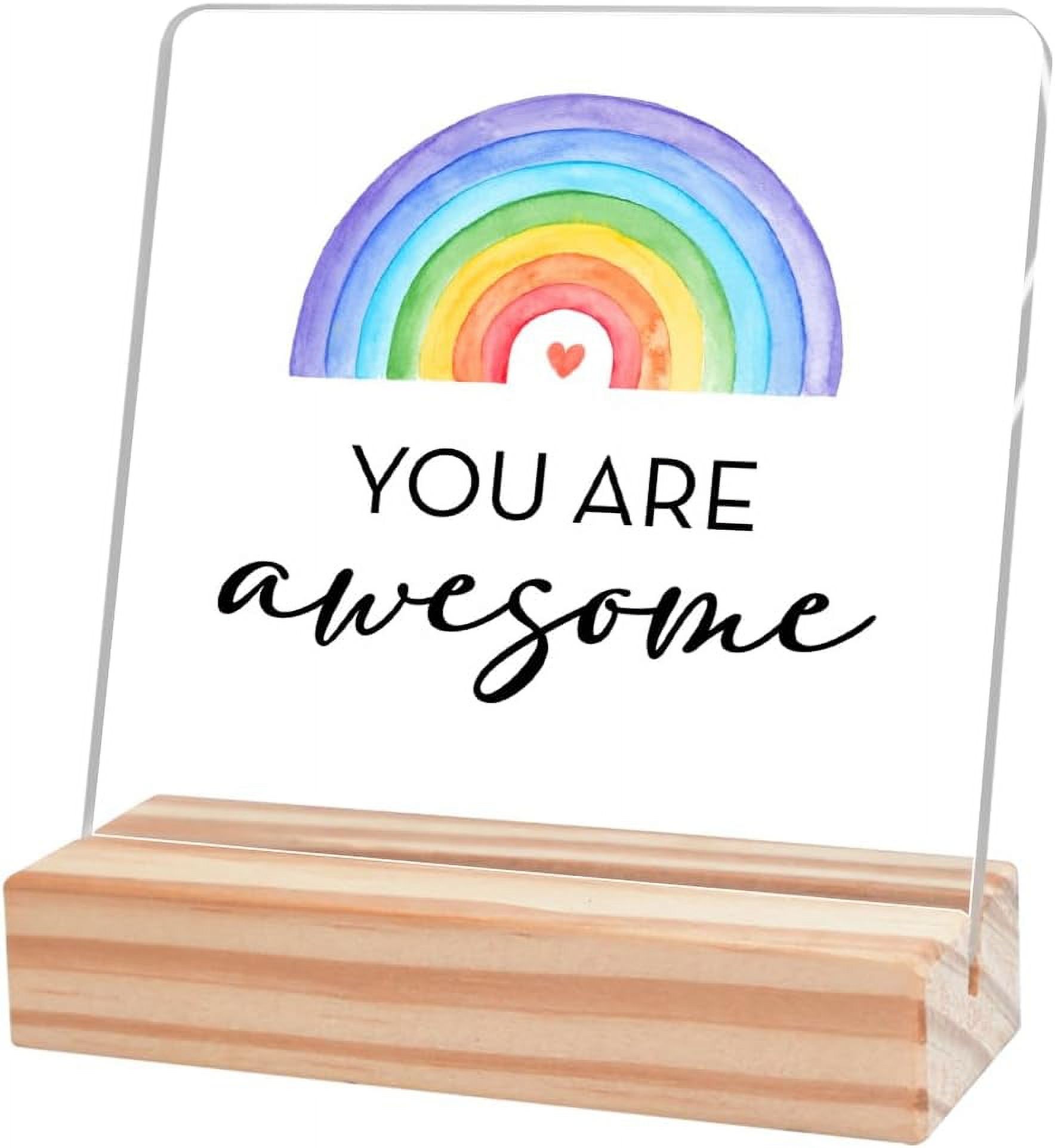 Little Reminders Desk Sign,Positive Sign Desk Decor,You Are Awesome ...