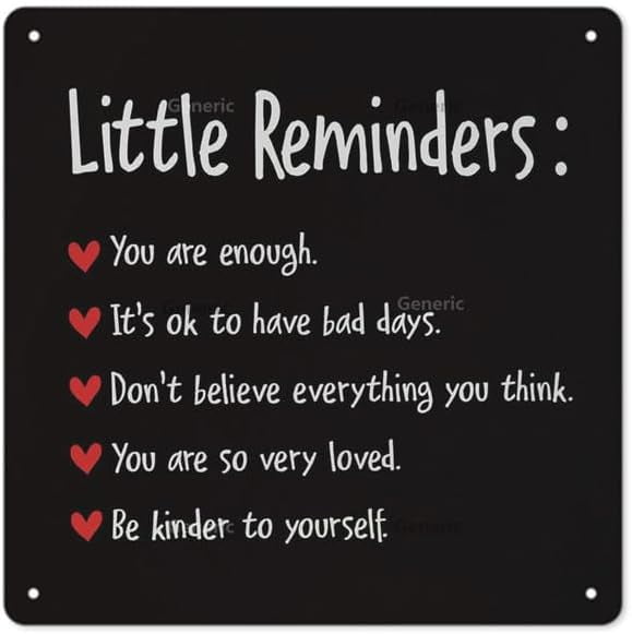Little Reminders You are Enough Plaque Sign Dorm Signs for College ...