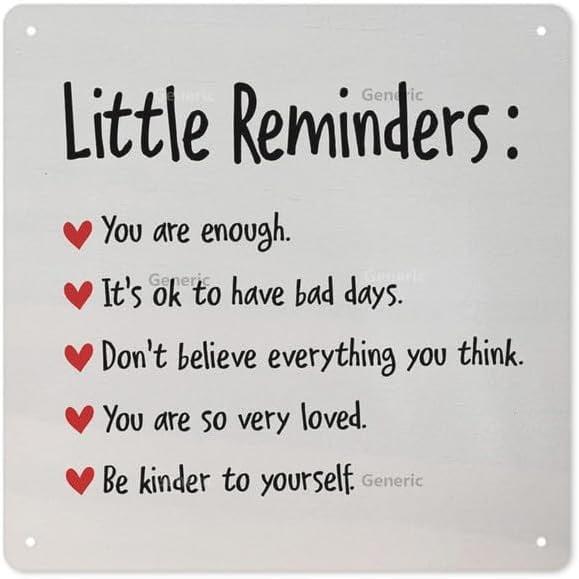 Little Reminders You are Enough Plaque Sign Dorm Signs for College ...