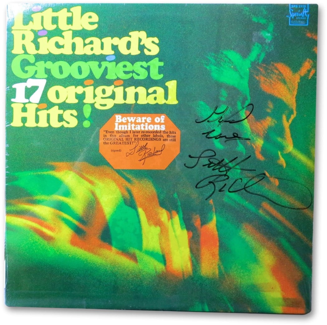 Little Richard Signed Autographed Record Album Cover Grooviest Hits JSA ...