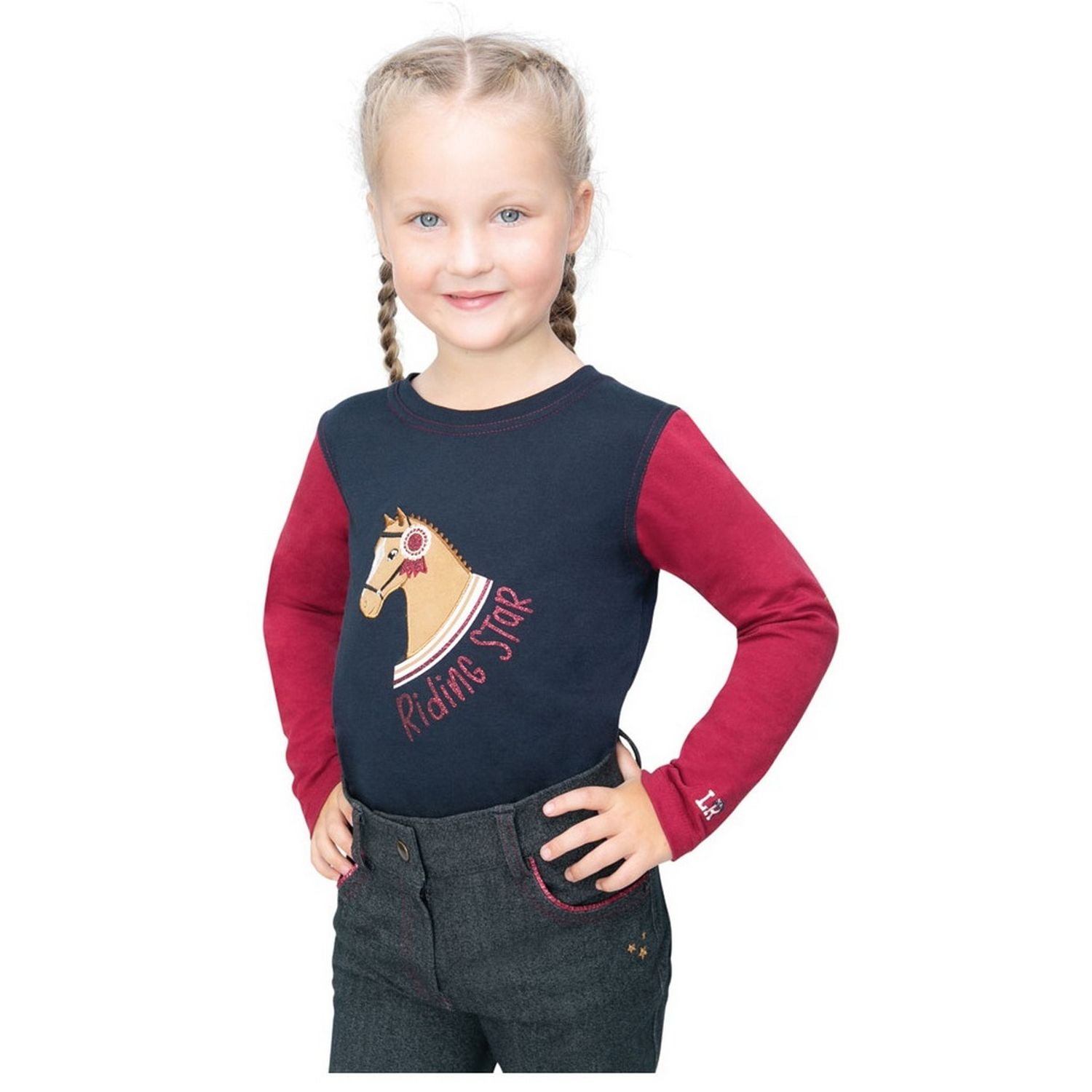 Little Rider Girls Riding Star Collection Long-Sleeved T-Shirt ...
