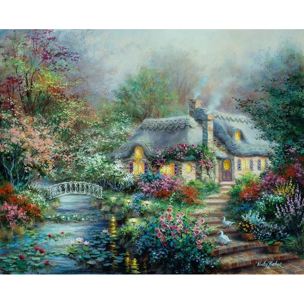 Little River Cottage Poster Print - Nicky Boehme (30 x 24) - Walmart.com