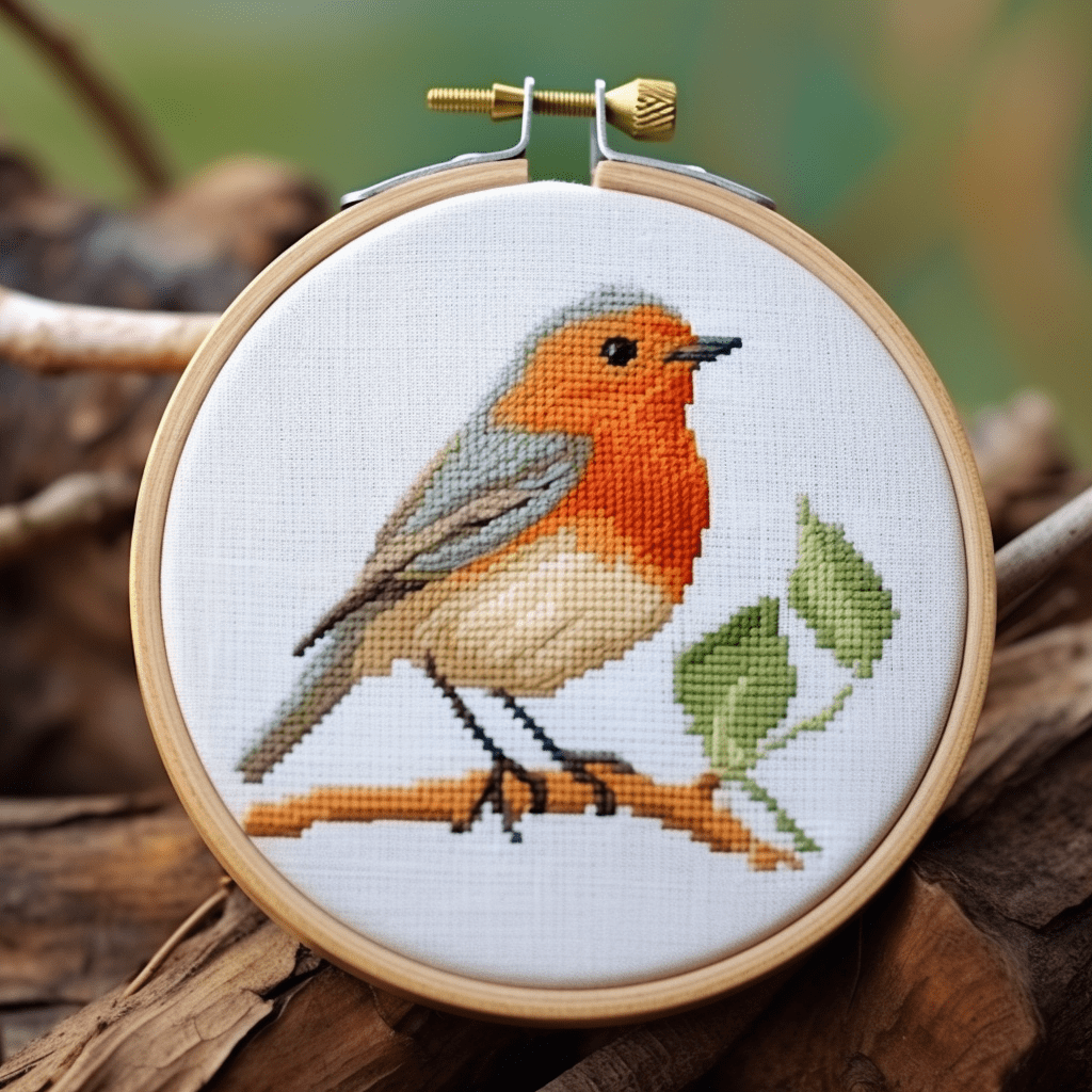 Little Robin Bird DIY Stamped Cross Stitch Kits for Beginners Easy with ...