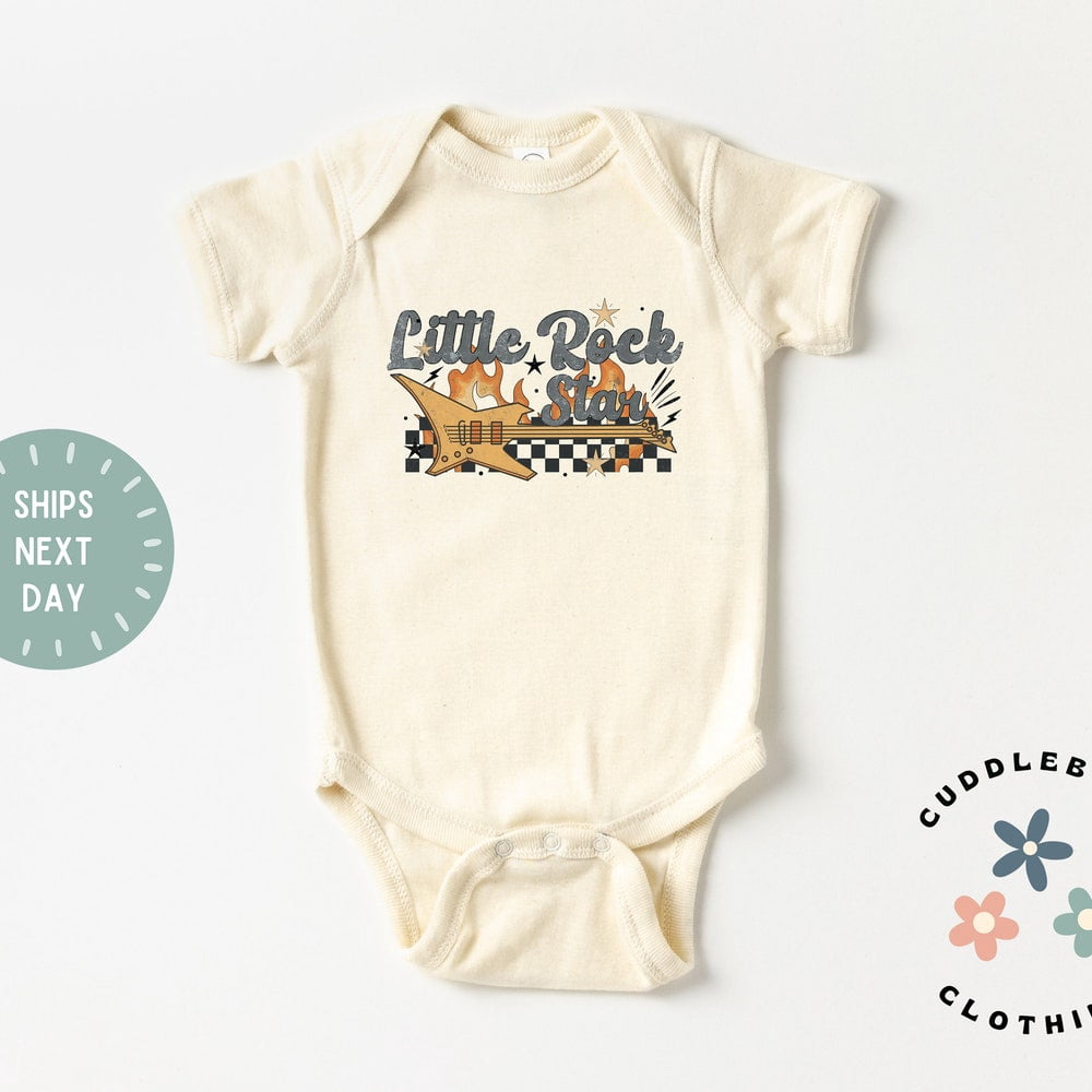 Little Rock Star Baby Onesies Bodysuit - Rock And Roll Bodysuit - I'M ...