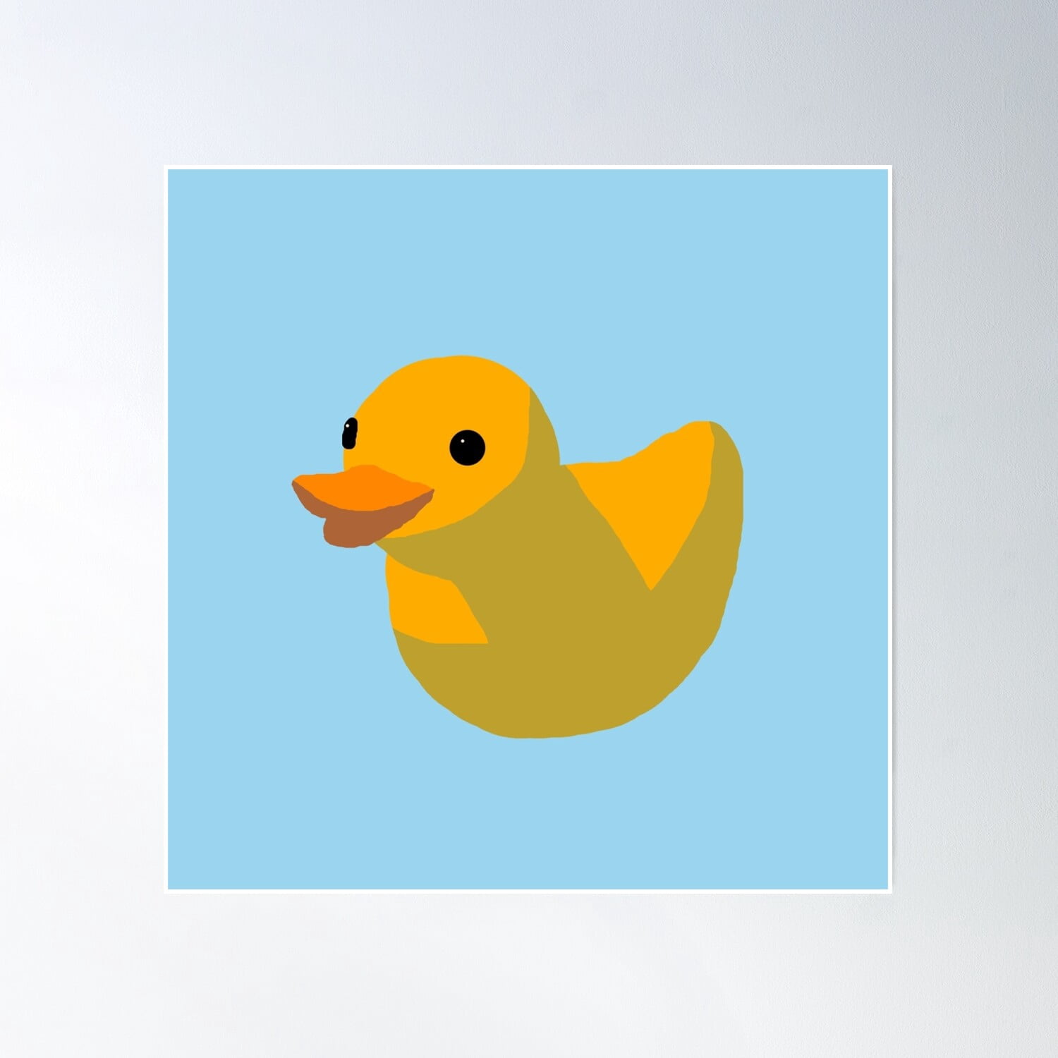 Little Rubber Ducky Poster Wall Art, Modern Wall Decor, 16x16 UNFRAMED ...