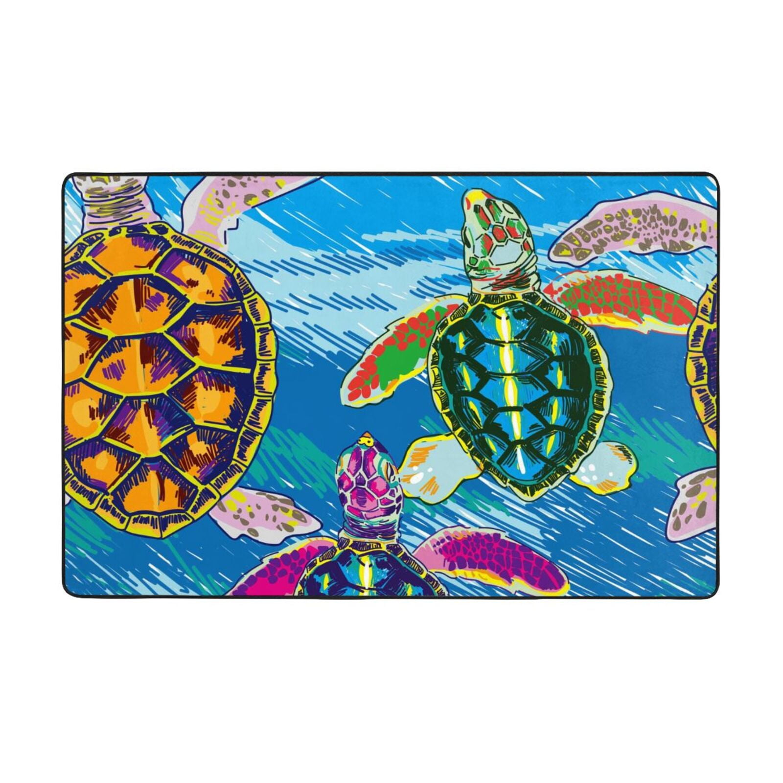 Little Sea Turtles Indoor Door Mat, Bedroom Rug & Carpets Entryway Rug ...