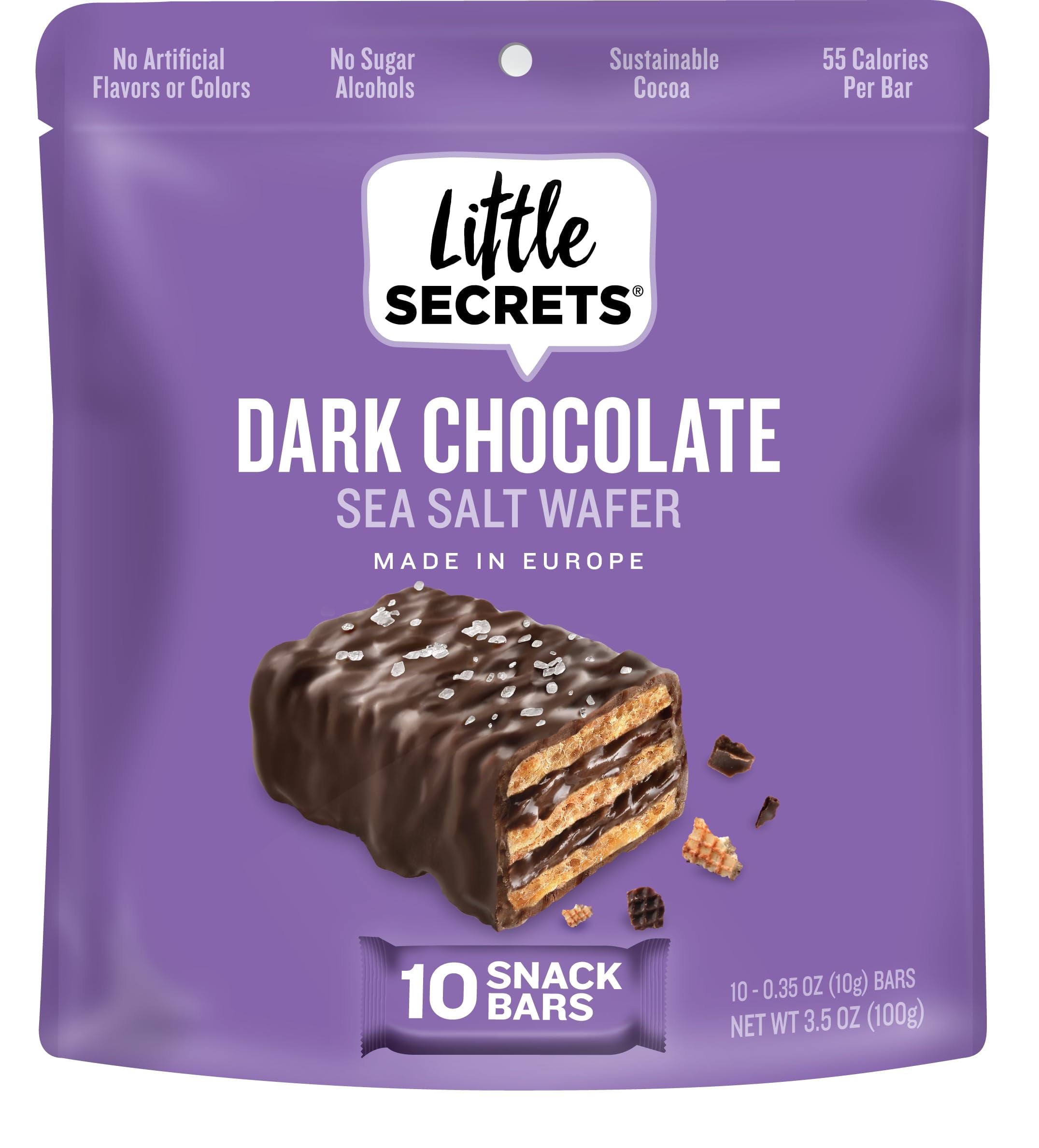 Little Secrets Dark Chocolate Crispy Wafers AIS1 | 60 Minis | Made in ...