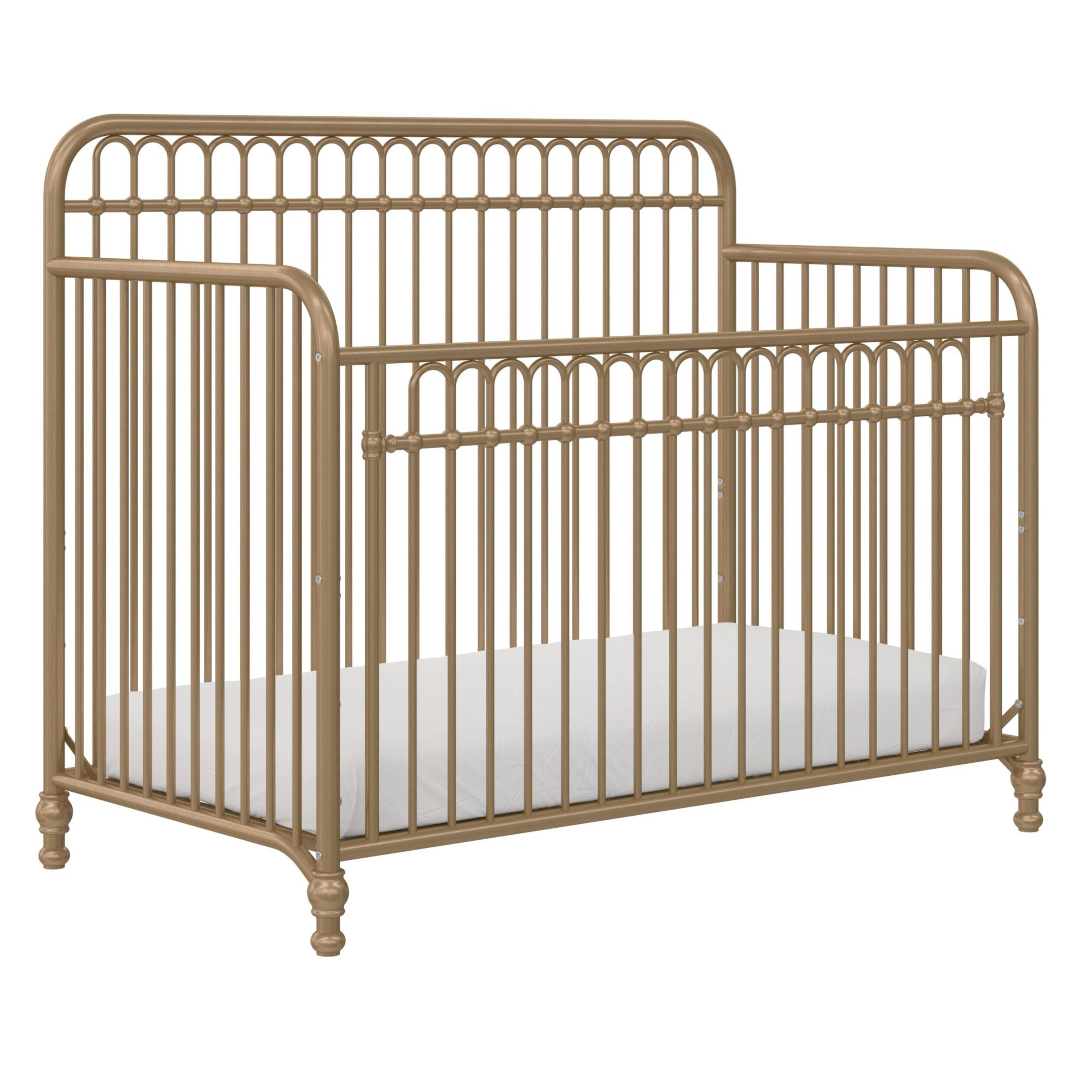 Little Seeds Ivy 3-in-1 Convertible Metal Crib, Gold - Walmart.com