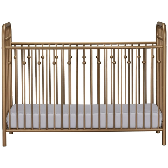 Little Seeds Monarch Hill Ivy Gold Metal Baby Crib - Walmart.com