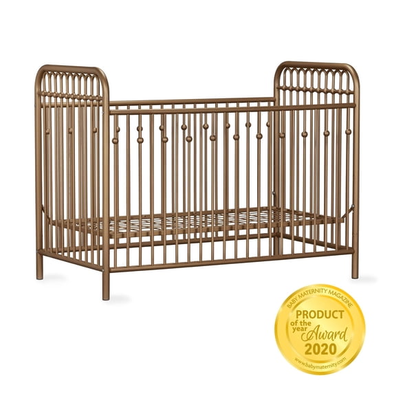 Little Seeds Monarch Hill Ivy Metal Baby Crib, Gold - Walmart.com