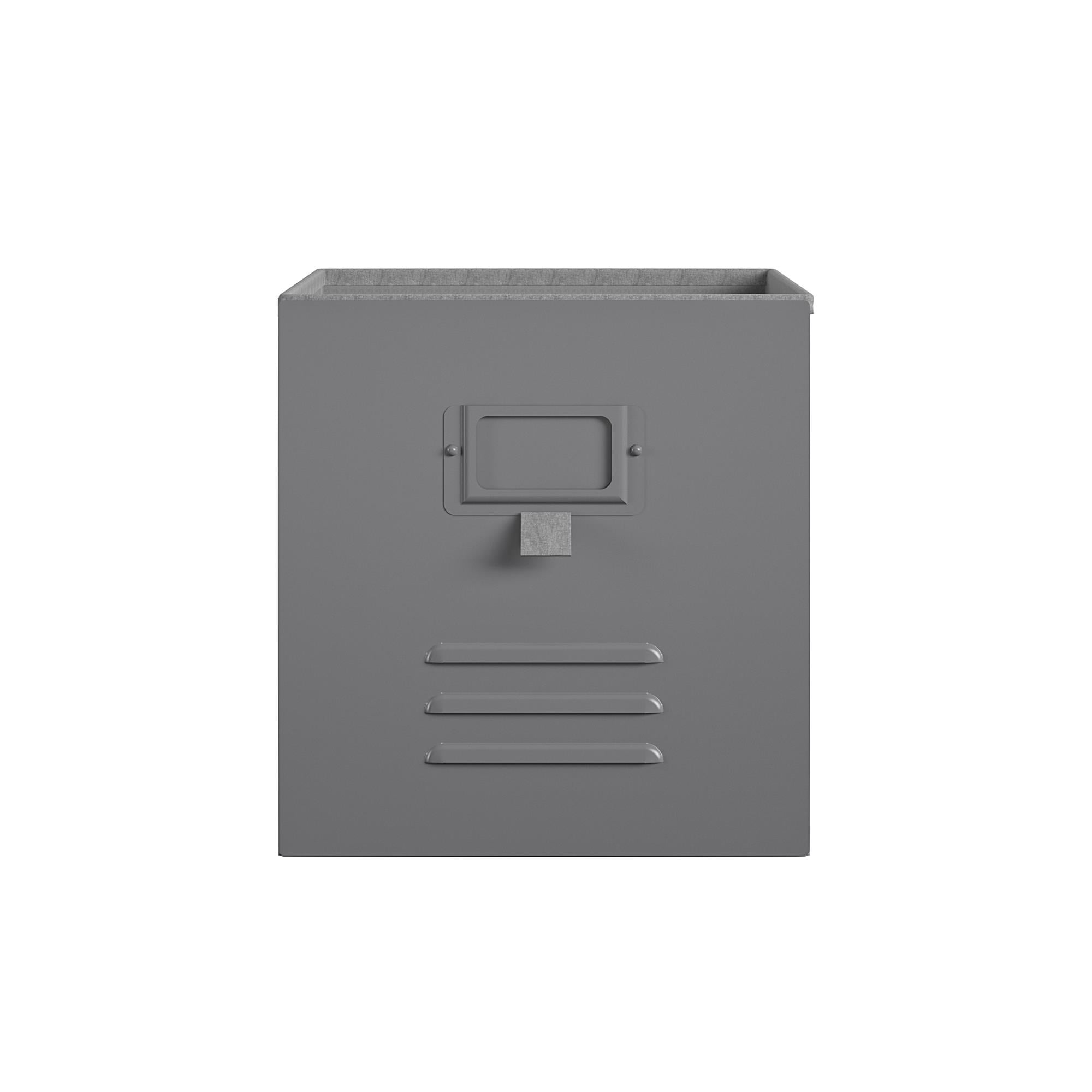 Little Seeds Nova Metal Locker Storage Bins 3 Pack - Graphite Grey ...