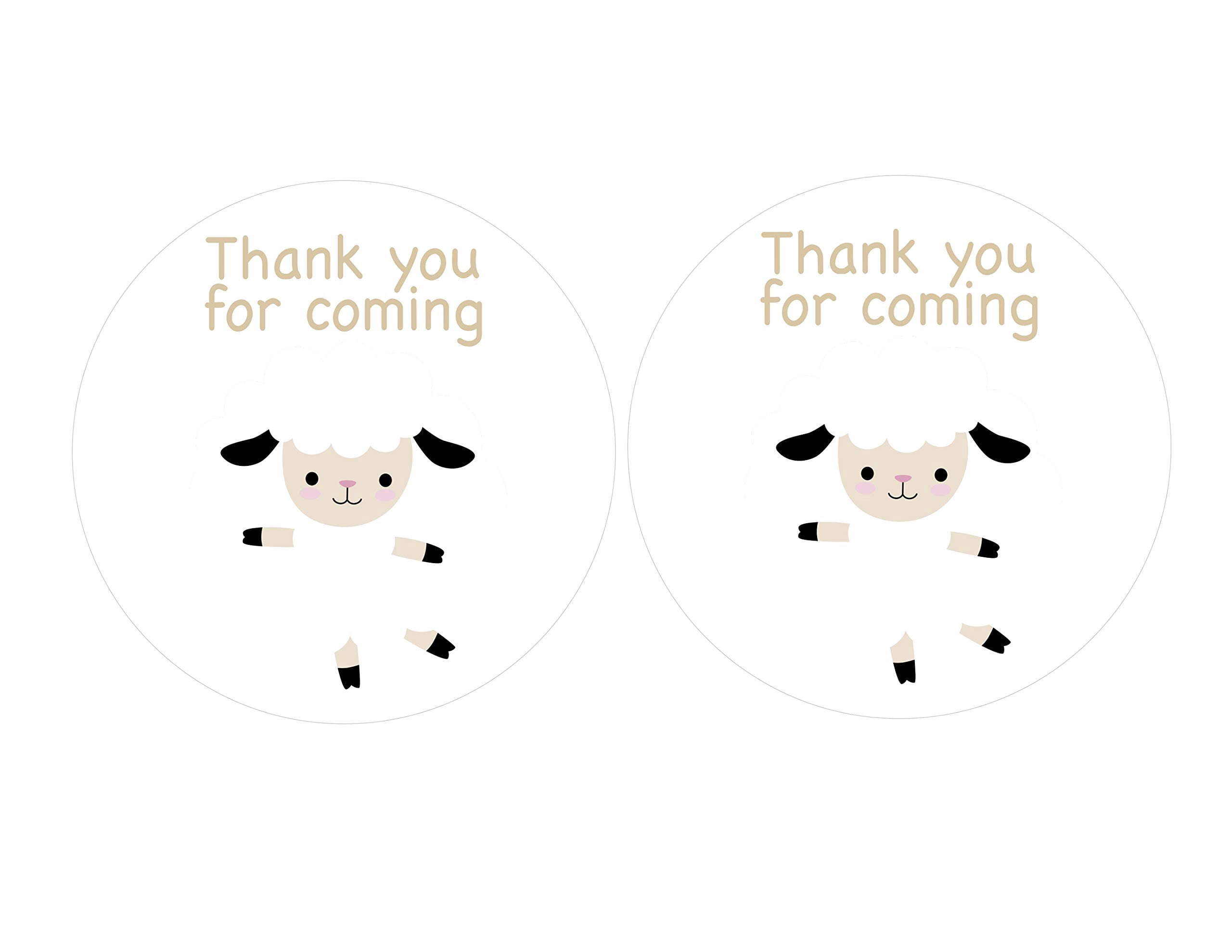 Little Sheep Thank You Stickers 24 pcs for Boys and Girls, Little Lamb ...